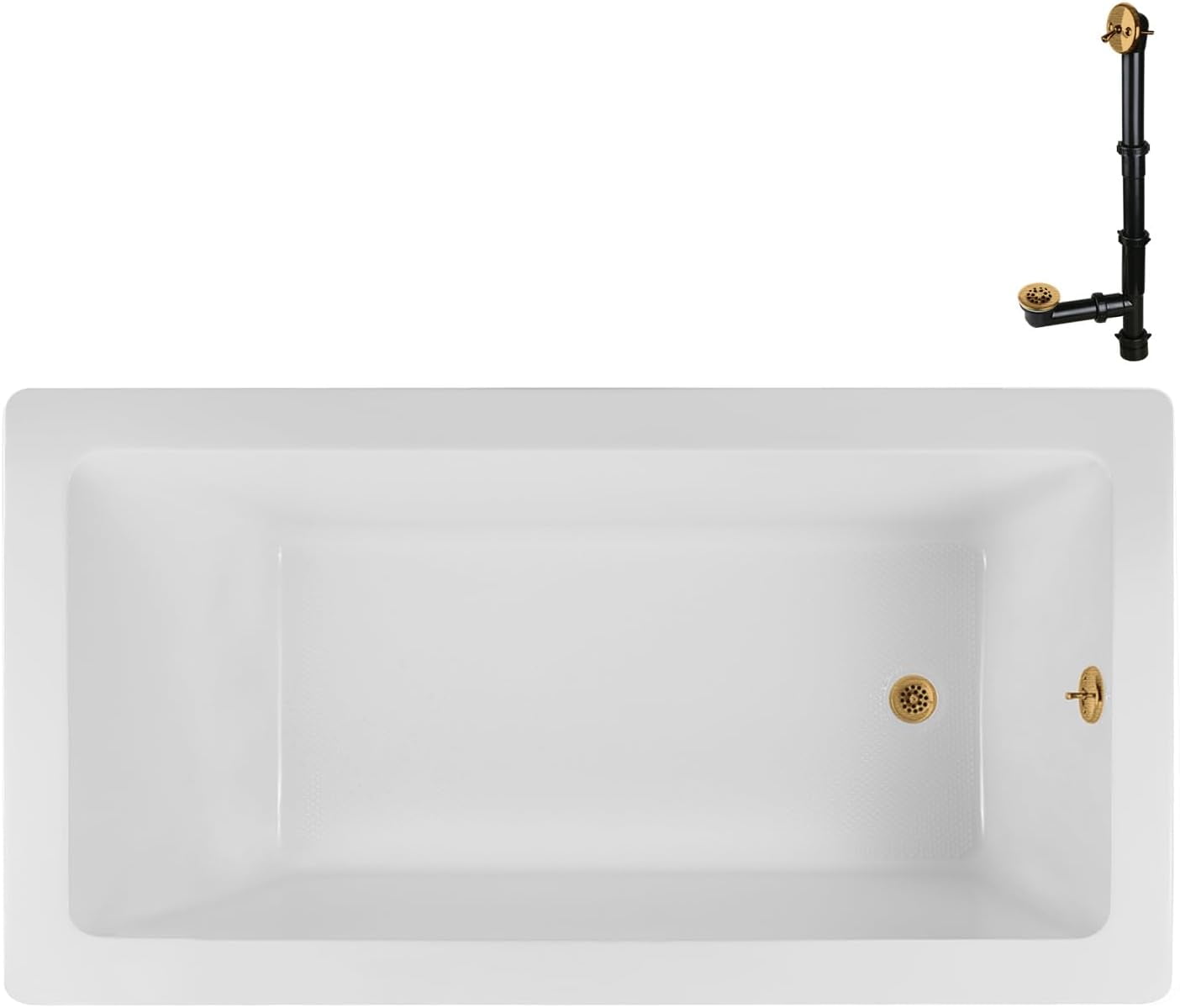 Streamline N-4440-763-BL 72 in. x 36 in. Acrylic Soaking Drop-In ...