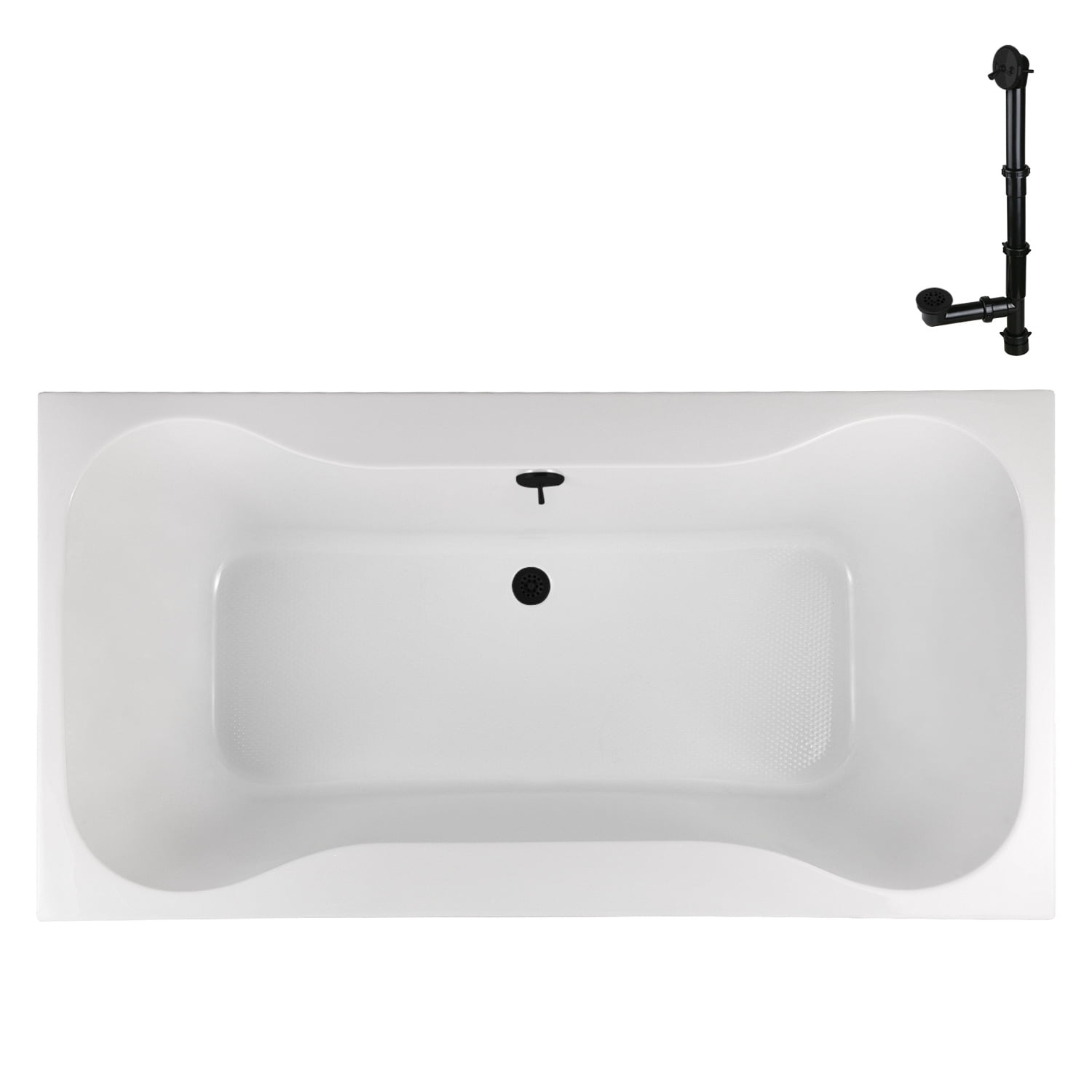 Streamline N-4500-772-BL 72 in. x 36 in. Acrylic Soaking Drop-In ...