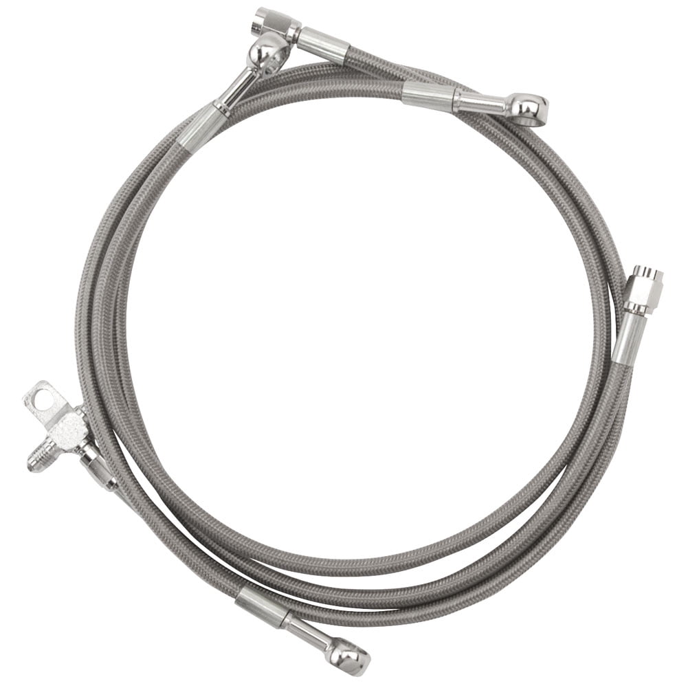 Streamline Rear Utv Steel Braided Brake Line Standard Length Silver ...