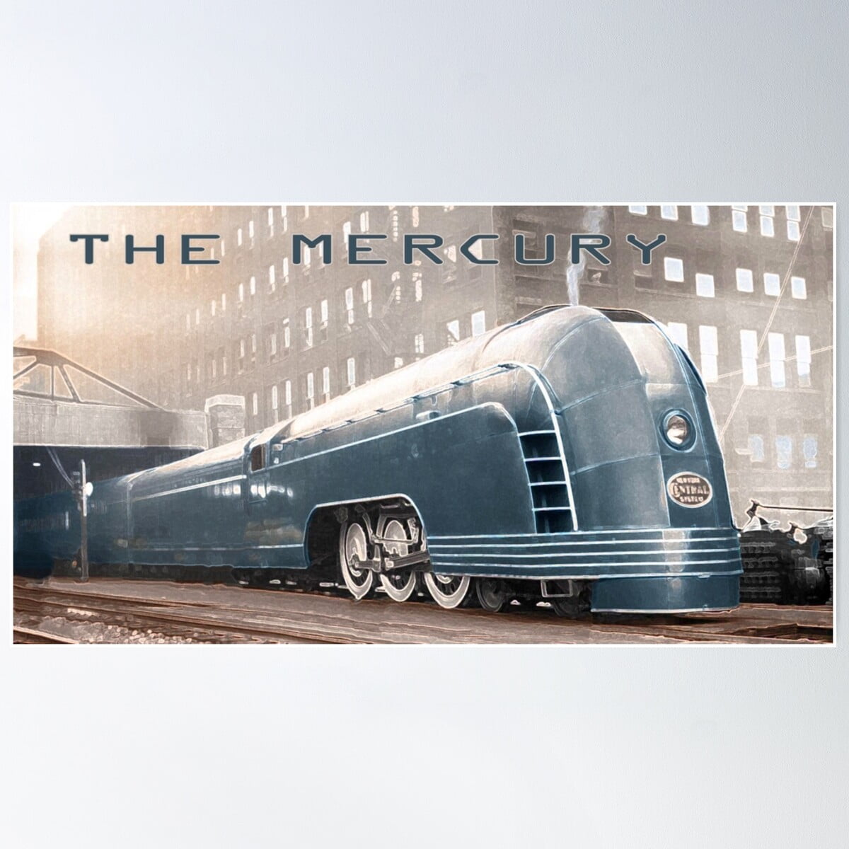 Streamline Train Poster Wall Art, Modern Wall Decor For Living Room ...