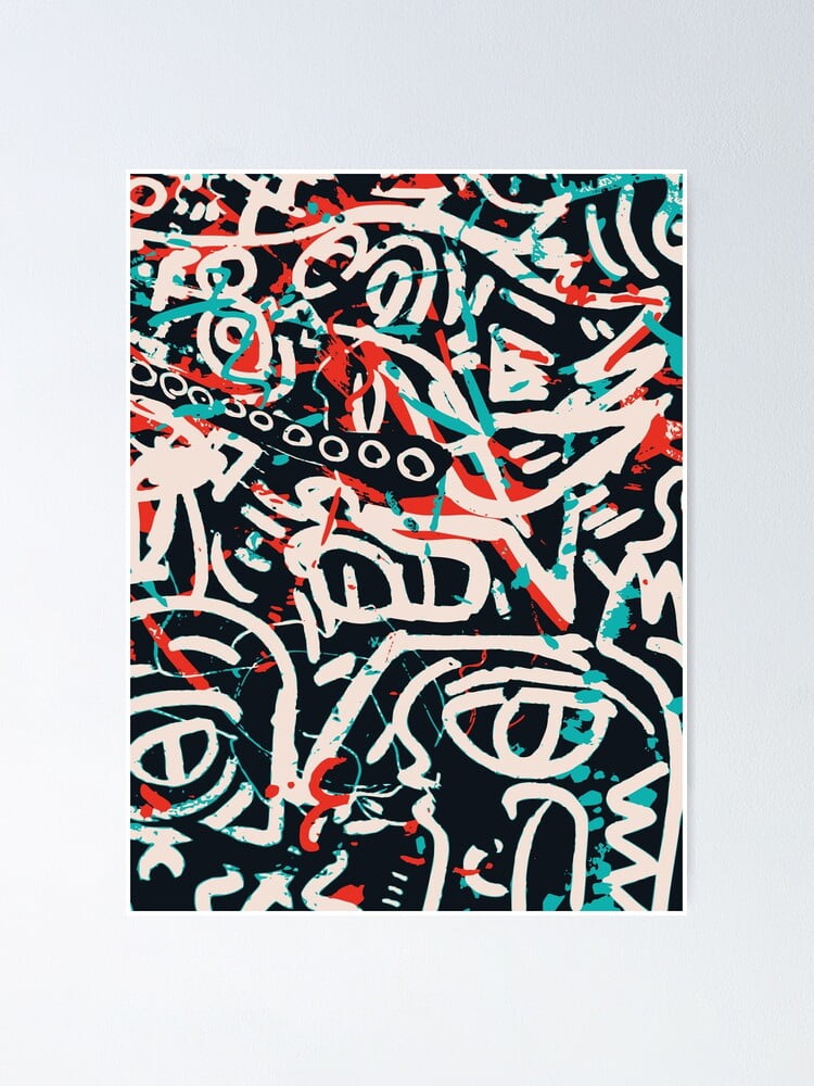 Street Art Graffiti Pattern Ink and Posca Canvas Poster Decor Landscape ...