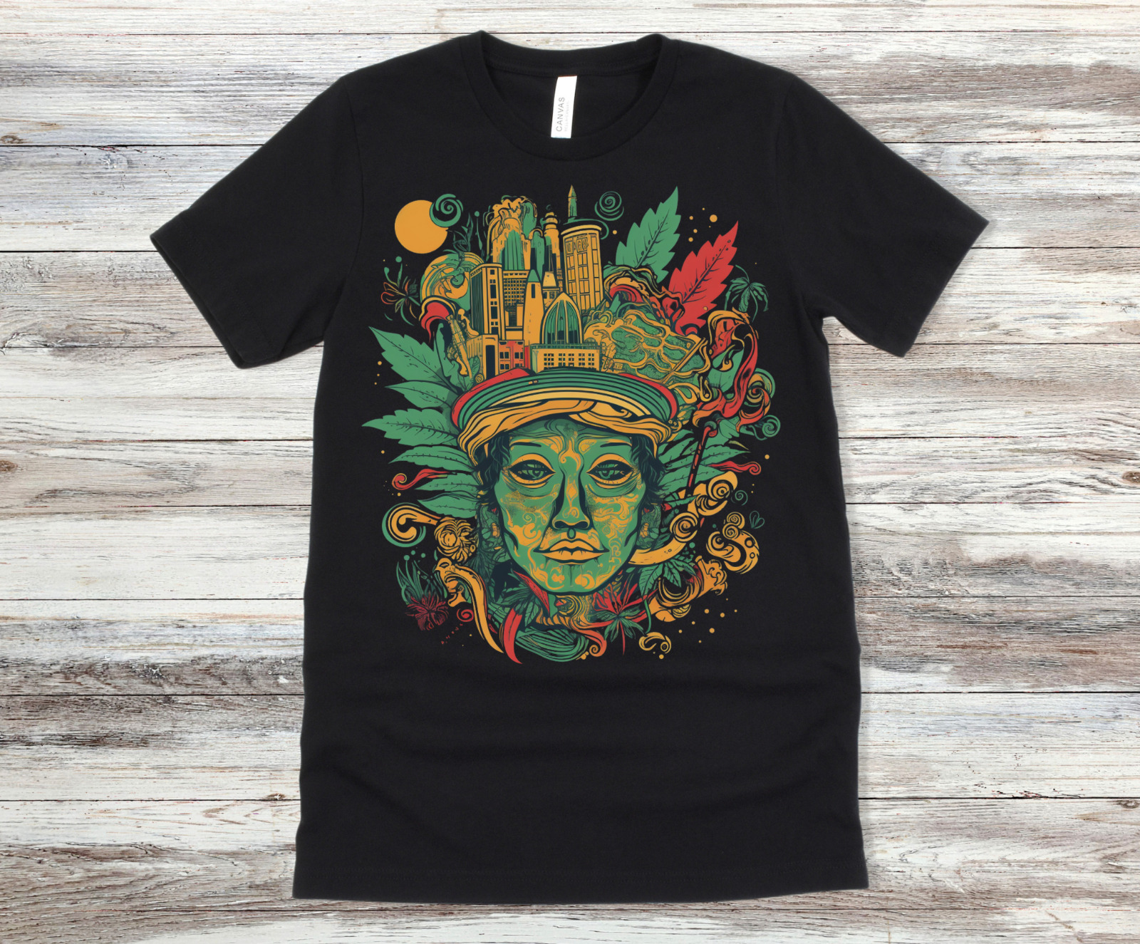 Street Art Mayan Spirit Tee - Ancient Wisdom with a Modern Street Style ...