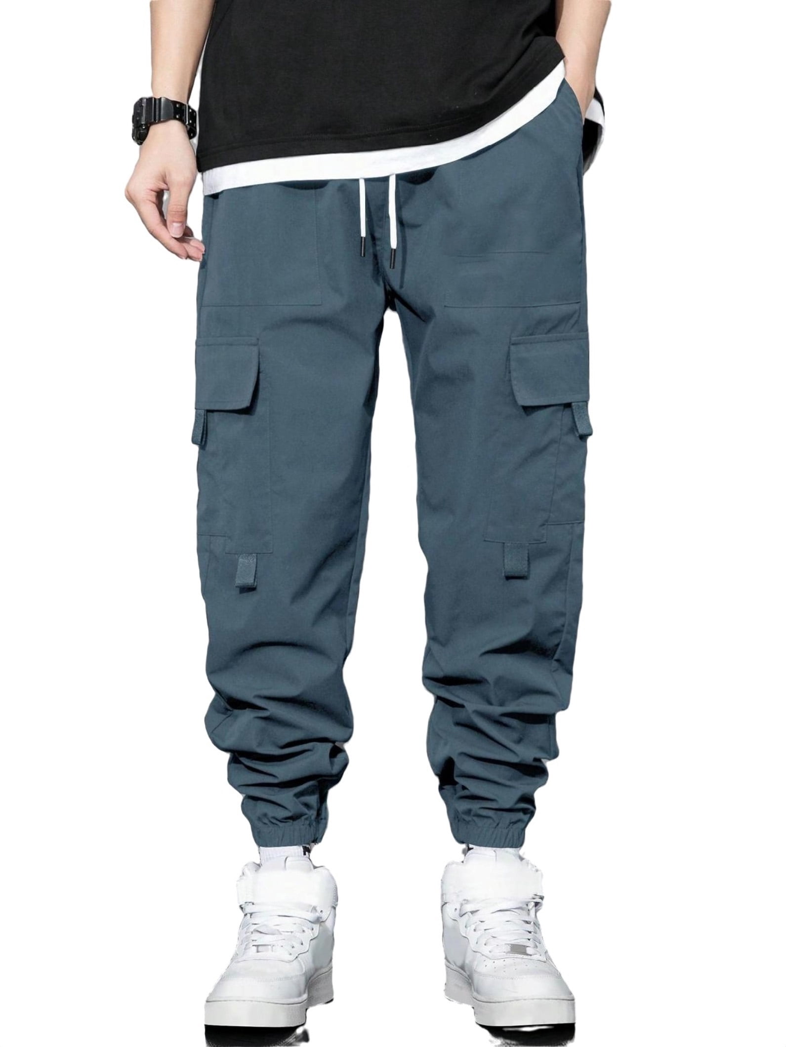 Street Cartoon Cargo Pants Blue Men Pants (Men's) - Walmart.com