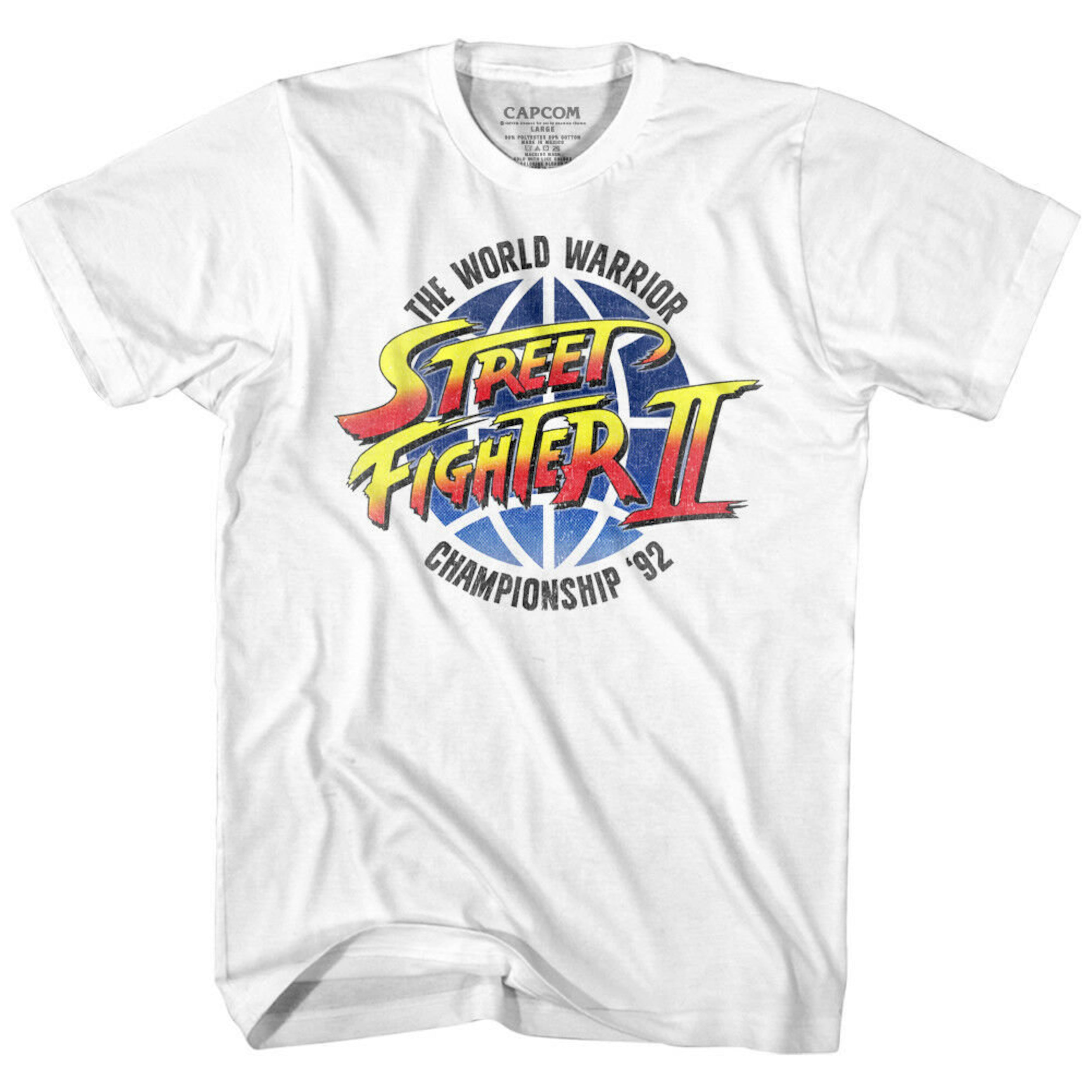 Street Fighter 2 Men's T-shirt World Warrior Championship 1992 White ...