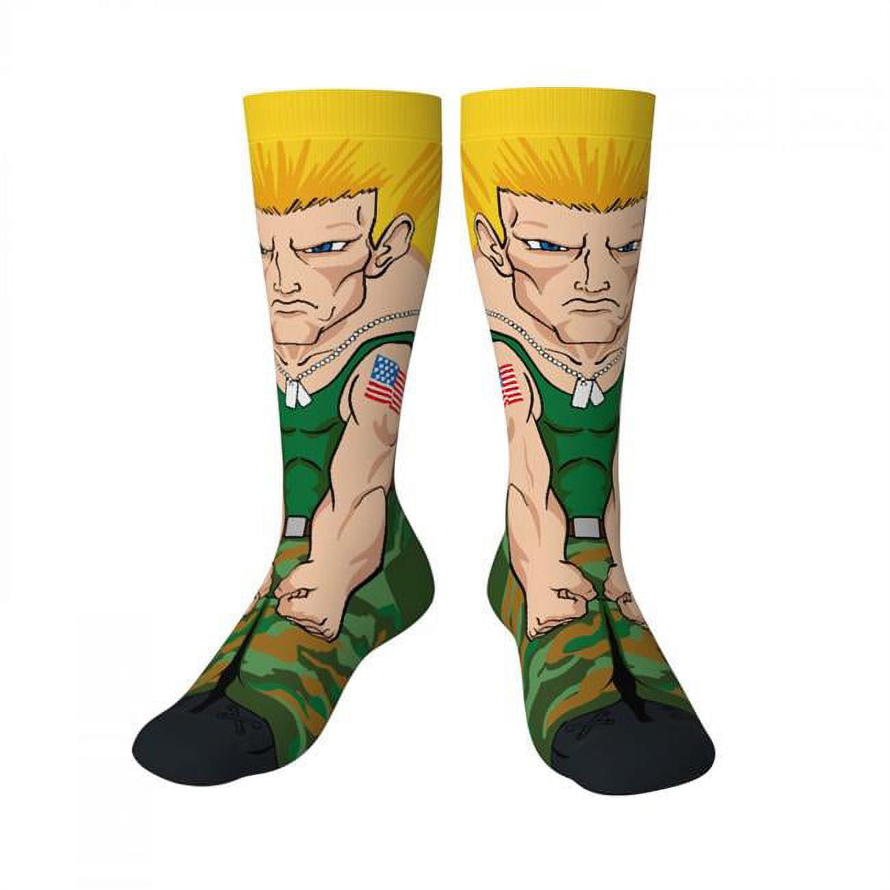 Street Fighter 857738 Street Fighter Guile Crossover Crew Socks ...