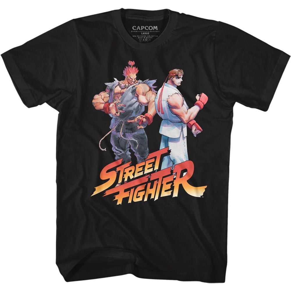 Street Fighter Aku Ryu Logo Black Adult T-Shirt Xlt - Walmart.com