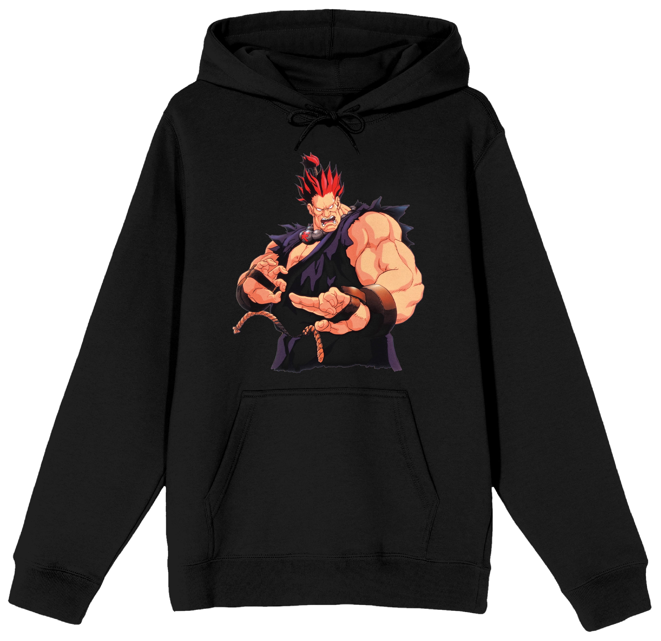 Street Fighter Akuma Character Mens Black Graphic Hoodie-4XL - Walmart.com