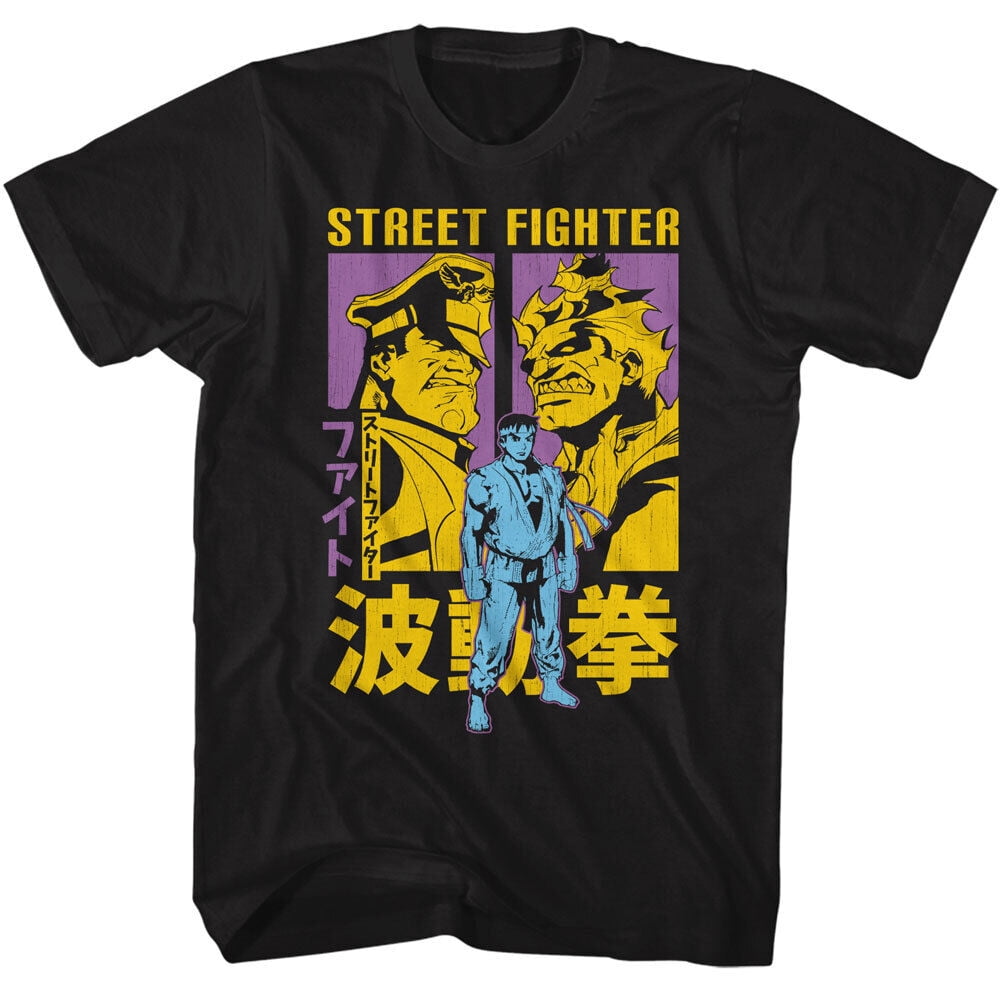 Street Fighter Akuma vs M Bison Black T-shirt - Walmart.com