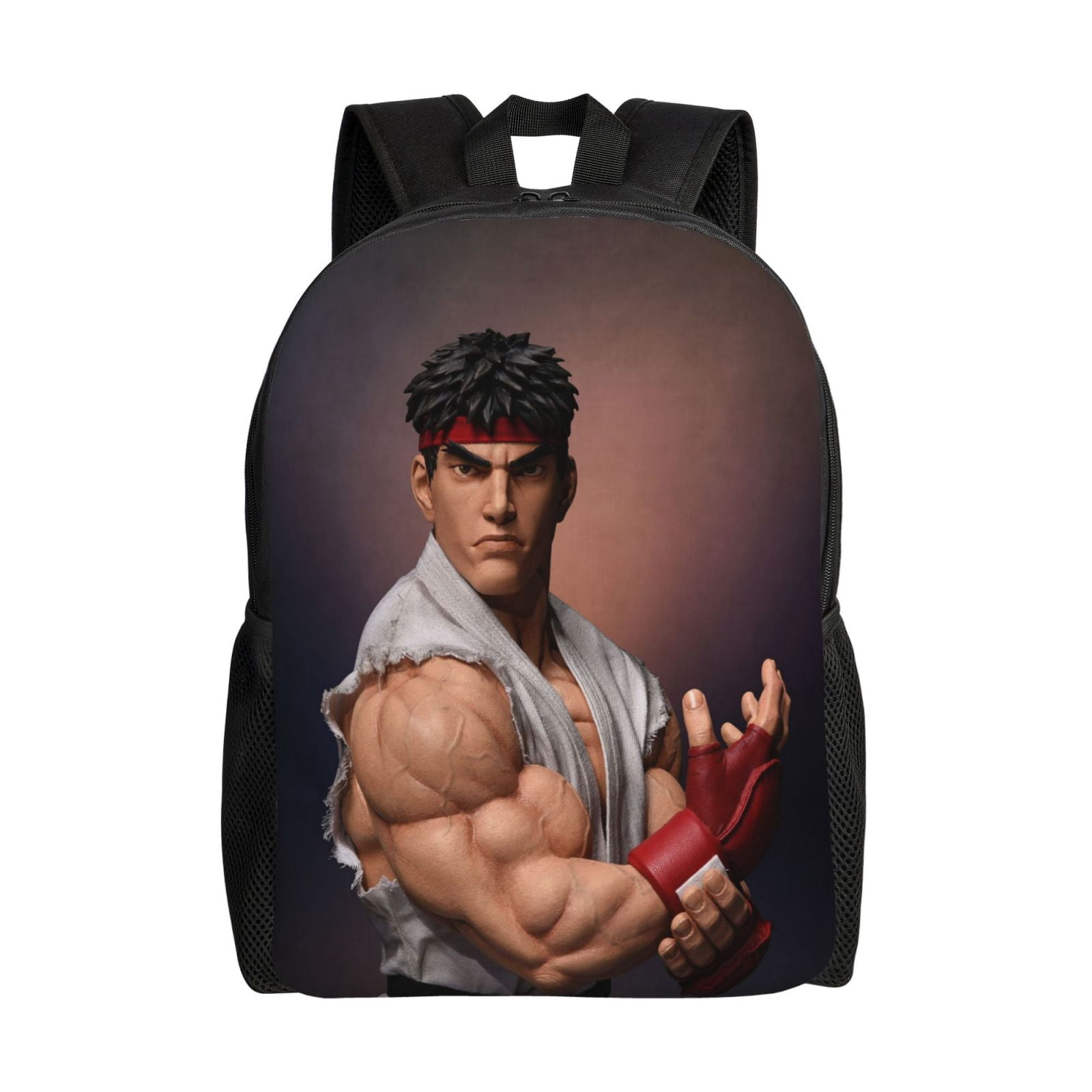 Street Fighter Backpack, 3D Printed Cartoon Laptop Bag Bookbag ...