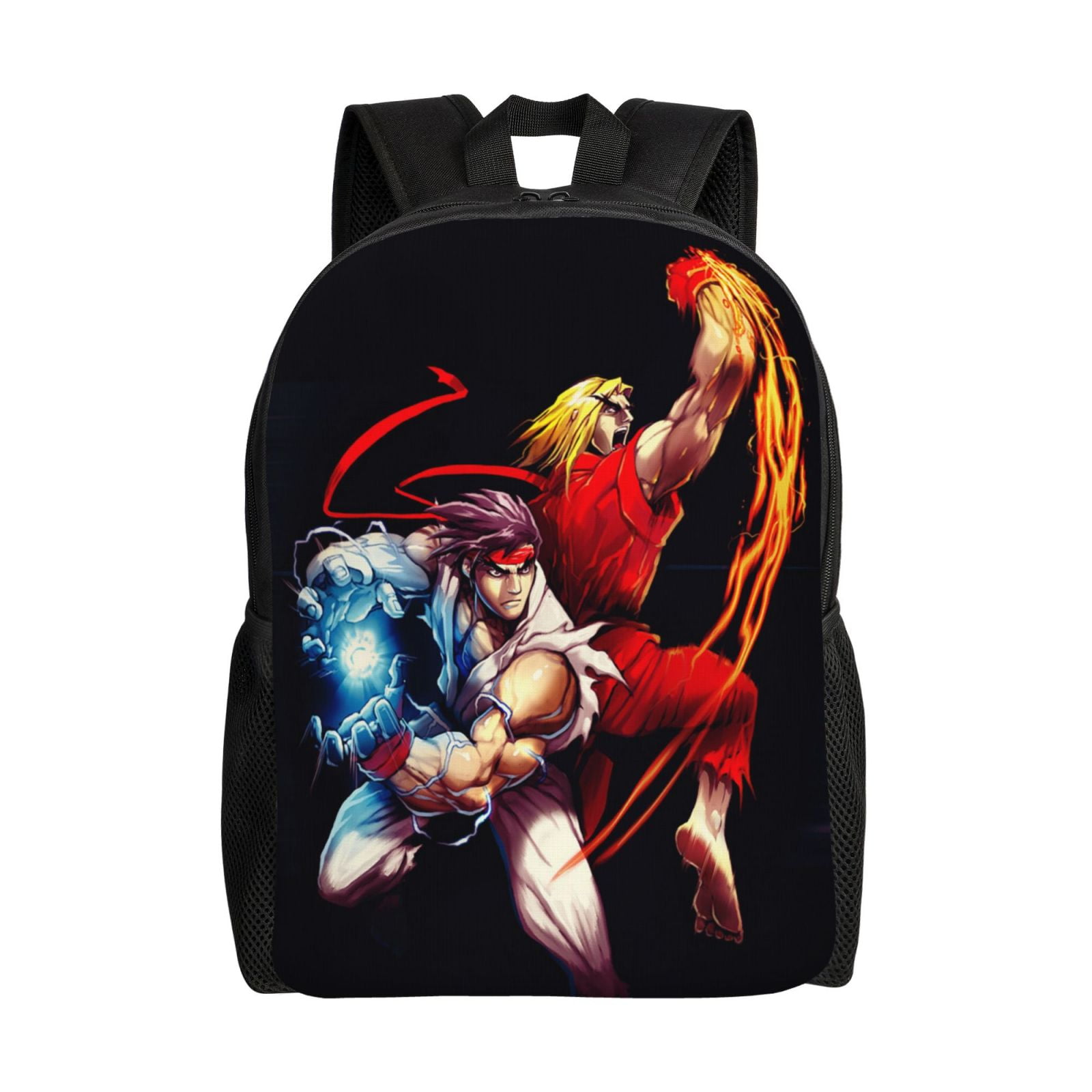 Street Fighter Backpack, 3D Printed Cartoon Laptop Bag Bookbag ...
