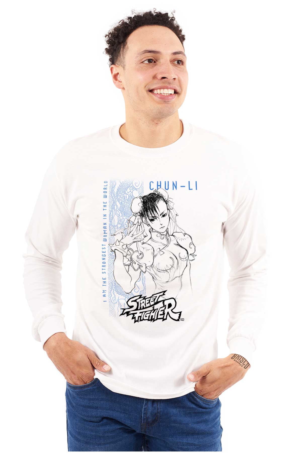 Street Fighter Chun-Li Strongest Unisex Plus Size Long Sleeve Tee Shirt ...