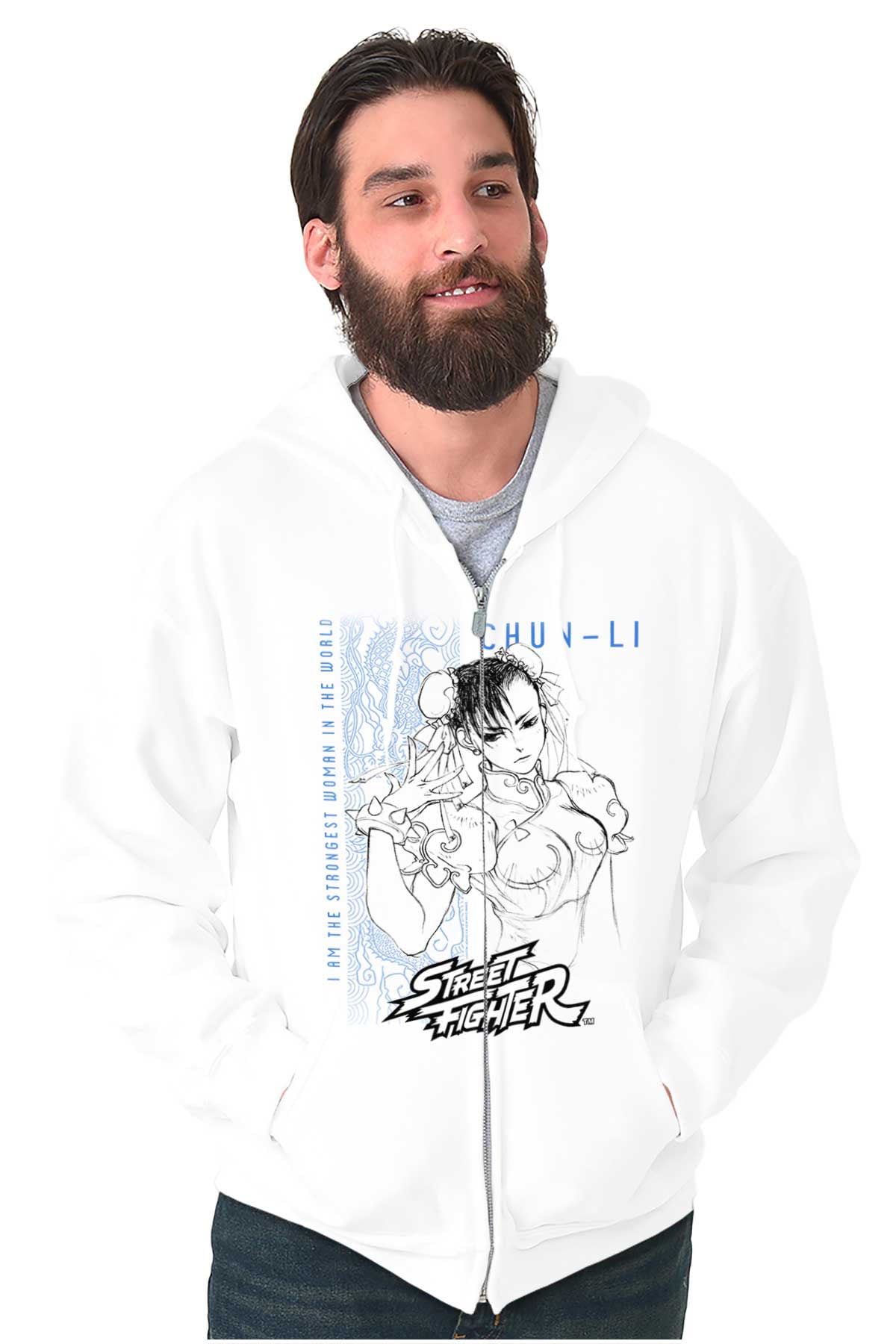 Street Fighter Chun-Li Strongest Zip Up Hoodie Men's Women's Brisco ...