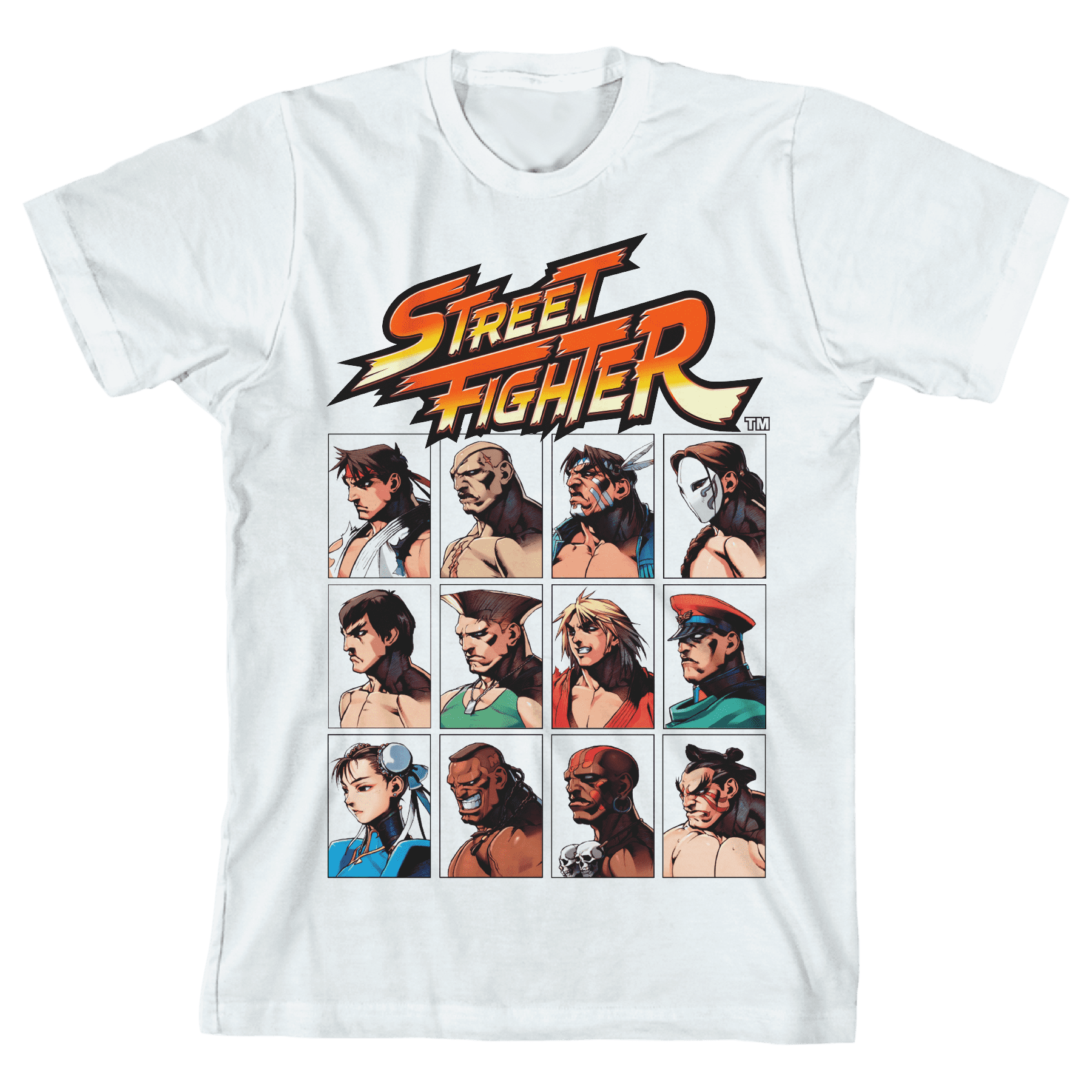 Street Fighter Classic Stacked Characters Crew Neck Short Sleeve Boy's ...