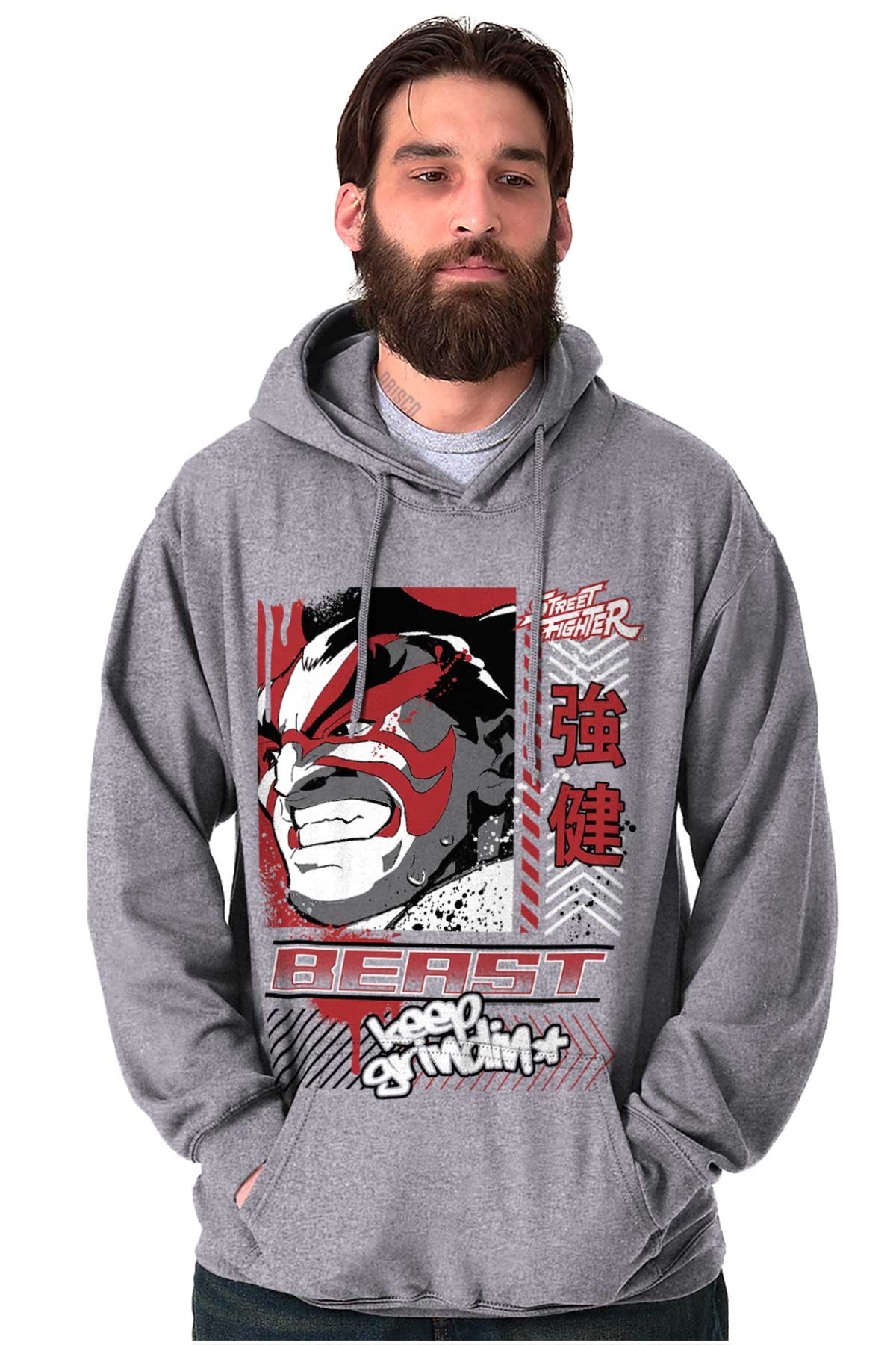Street Fighter E Honda Beast Grindin Men Big & Tall Graphic Hoodie ...