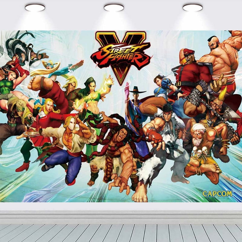 Street Fighter Game Backdrop Taspestry Banner Party Supplies Background ...