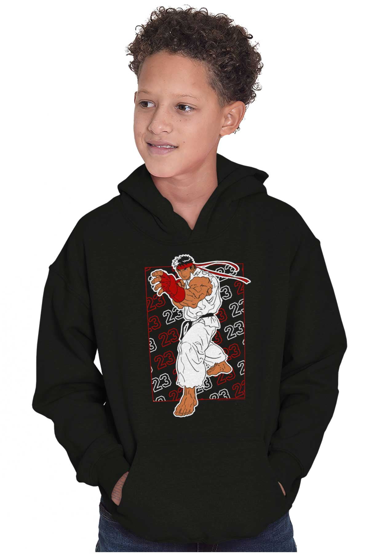 Street Fighter Game Character Ryu Youth Hoodie Boy Girl Teen Brisco Brands L - Walmart.com