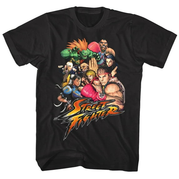Street Fighter Gang Group Shot Men's T Shirt Blanka Ryu Ken Combat ...