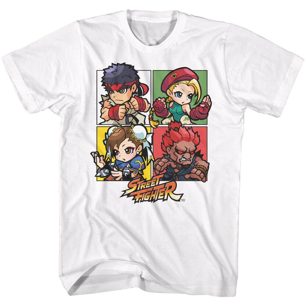 Street Fighter II Mens T-Shirt New Chi Fighter Square CapCom Gaming ...
