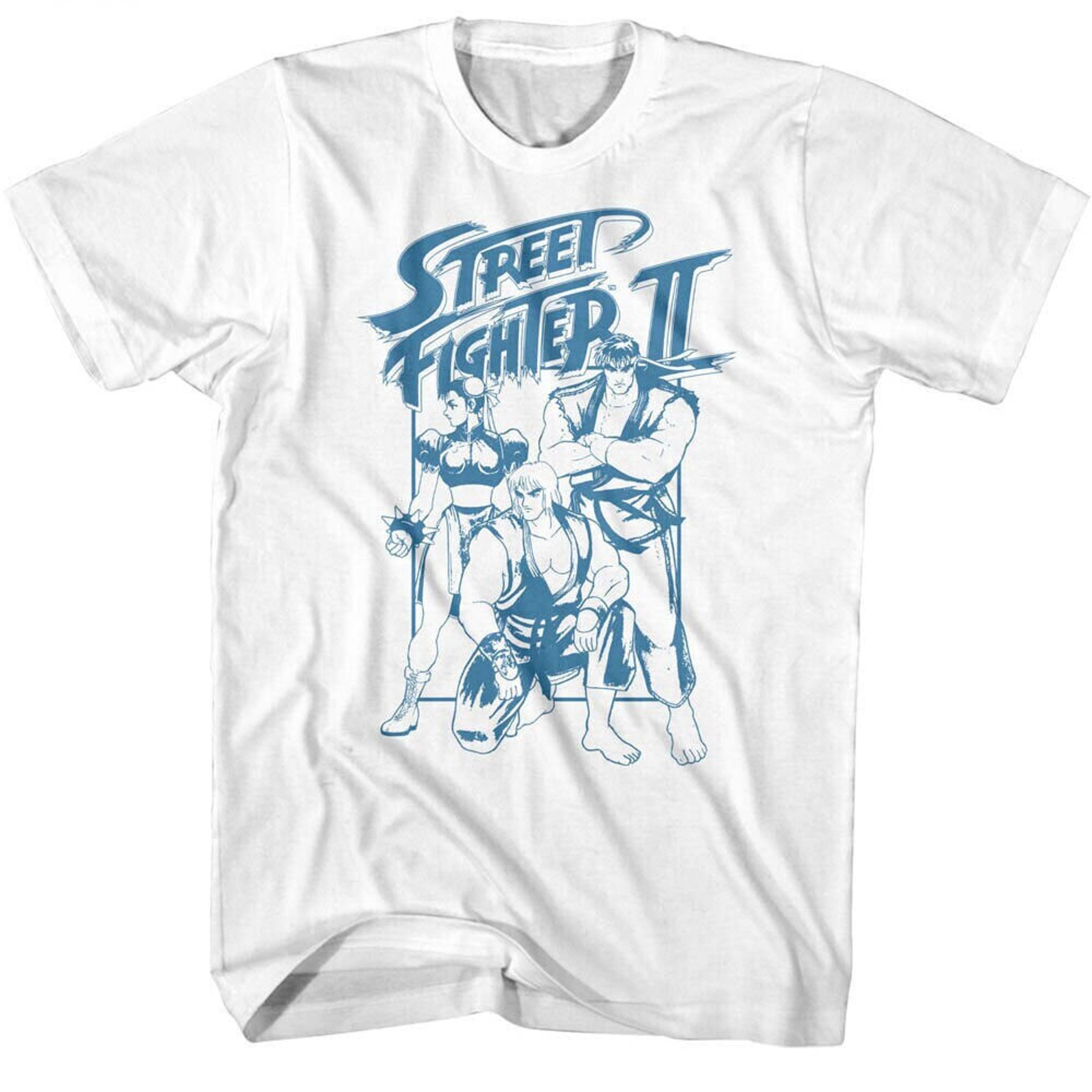 Street Fighter II T-Shirt Ryu Ken Chun-Li Capcom Graphic Tees - Walmart.com