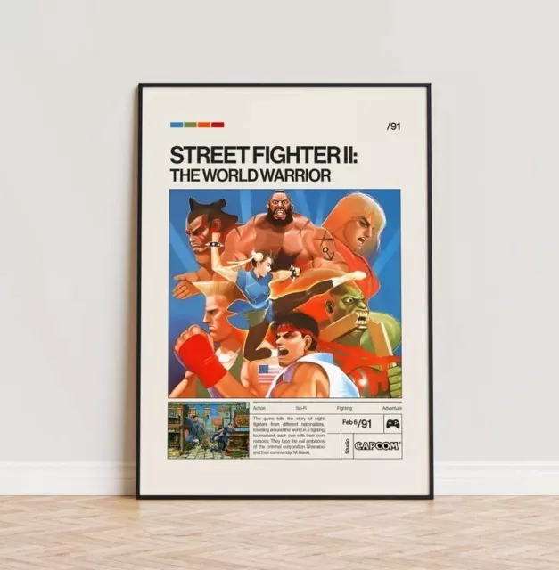 Street Fighter Ii - The World Warrior Poster, Video Game Poster ...