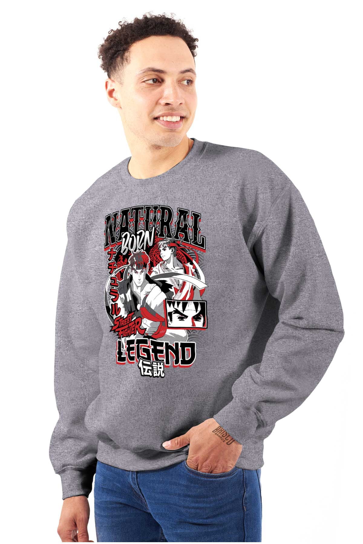 Street Fighter Natural Born Legend Sweatshirt for Men or Women Brisco ...