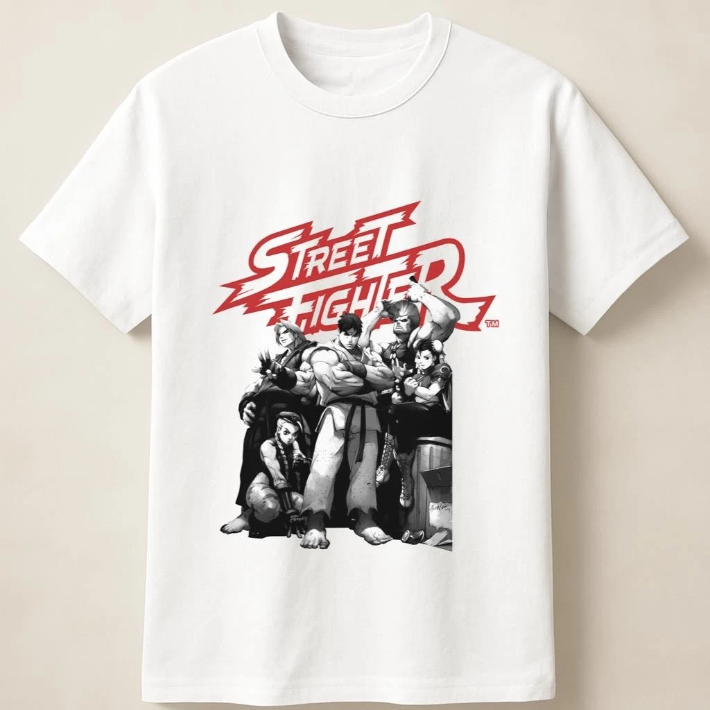 Street Fighter Retro Arcade Fighting Game Vintage Characters Graphic ...