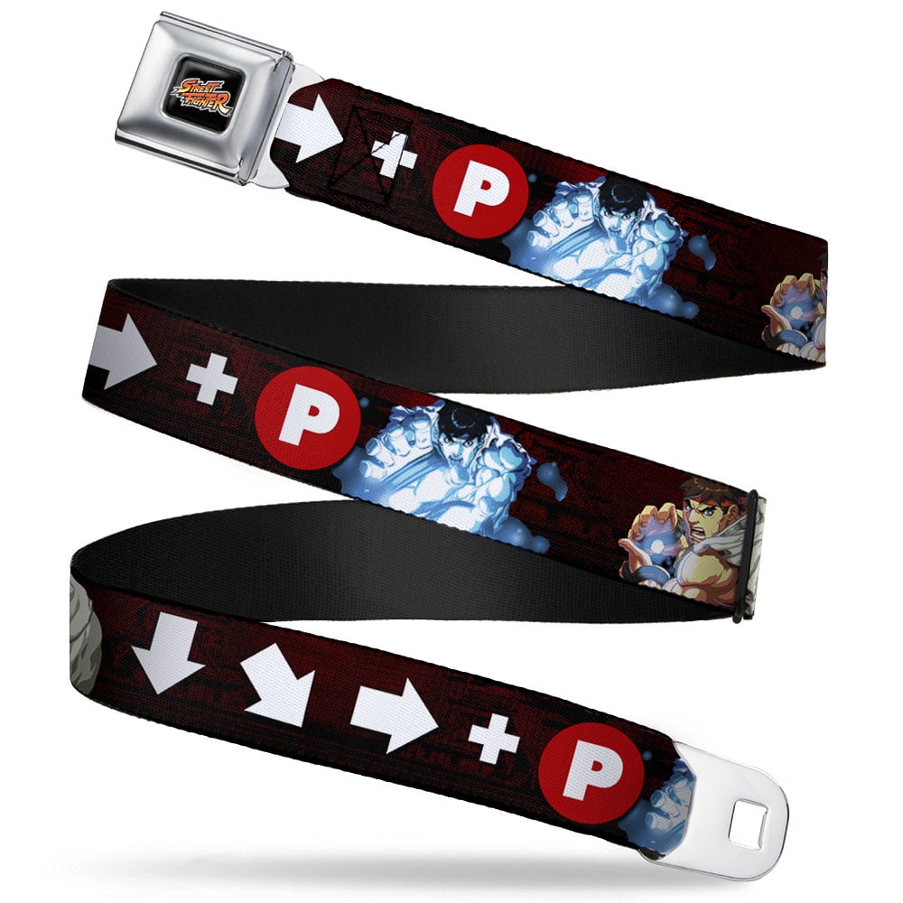 Street Fighter Retro Logo Full Color Black Ryu Fireball Moves W Pose2 ...