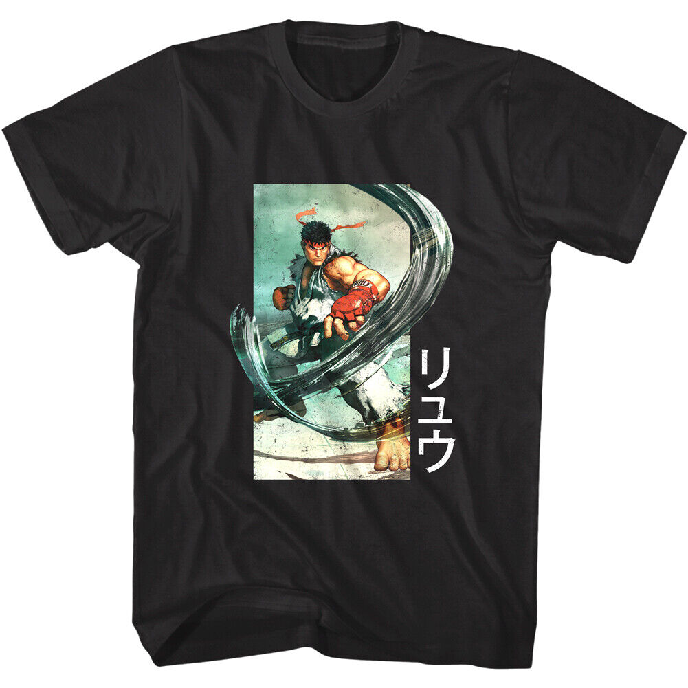 Street Fighter Ryu Fireball T-Shirt Hadoken Japanese Karate Capcom ...