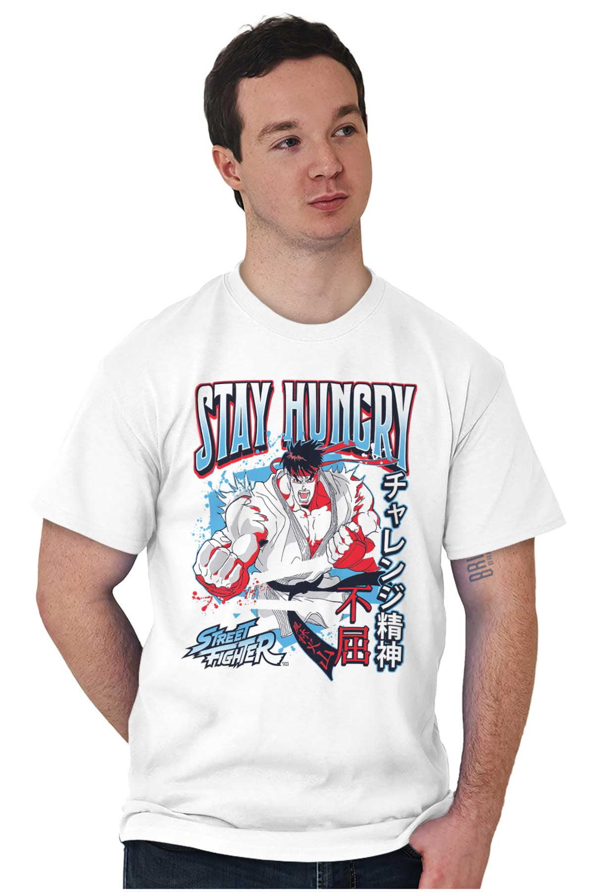 Street Fighter Ryu Stay Hungry Men Big & Tall Graphic Tee Brisco Brands ...
