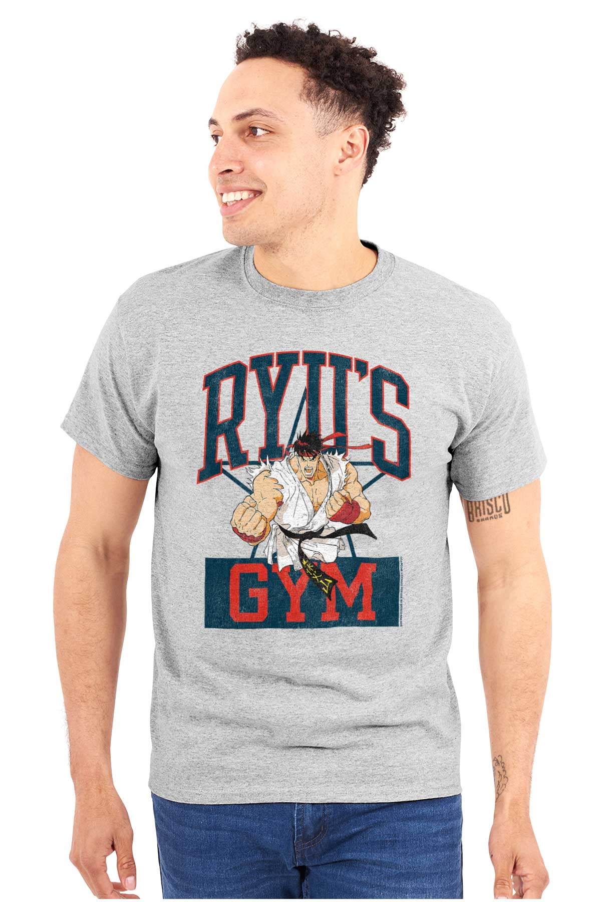 Street Fighter Ryu's Gym Workout Men Big & Tall Graphic Tee Brisco ...