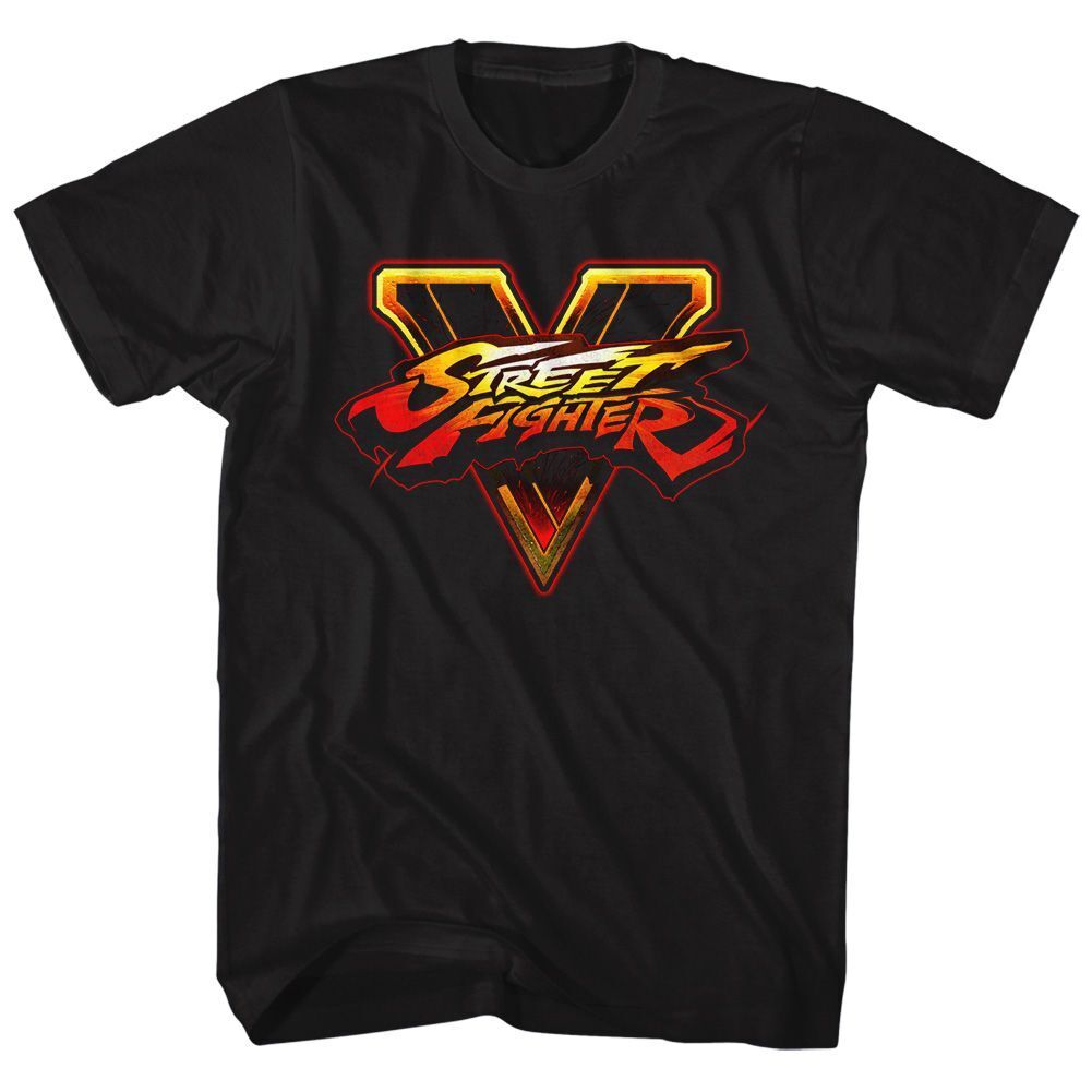 Street Fighter Sfv Logo Black Gaming Shirt - Walmart.com