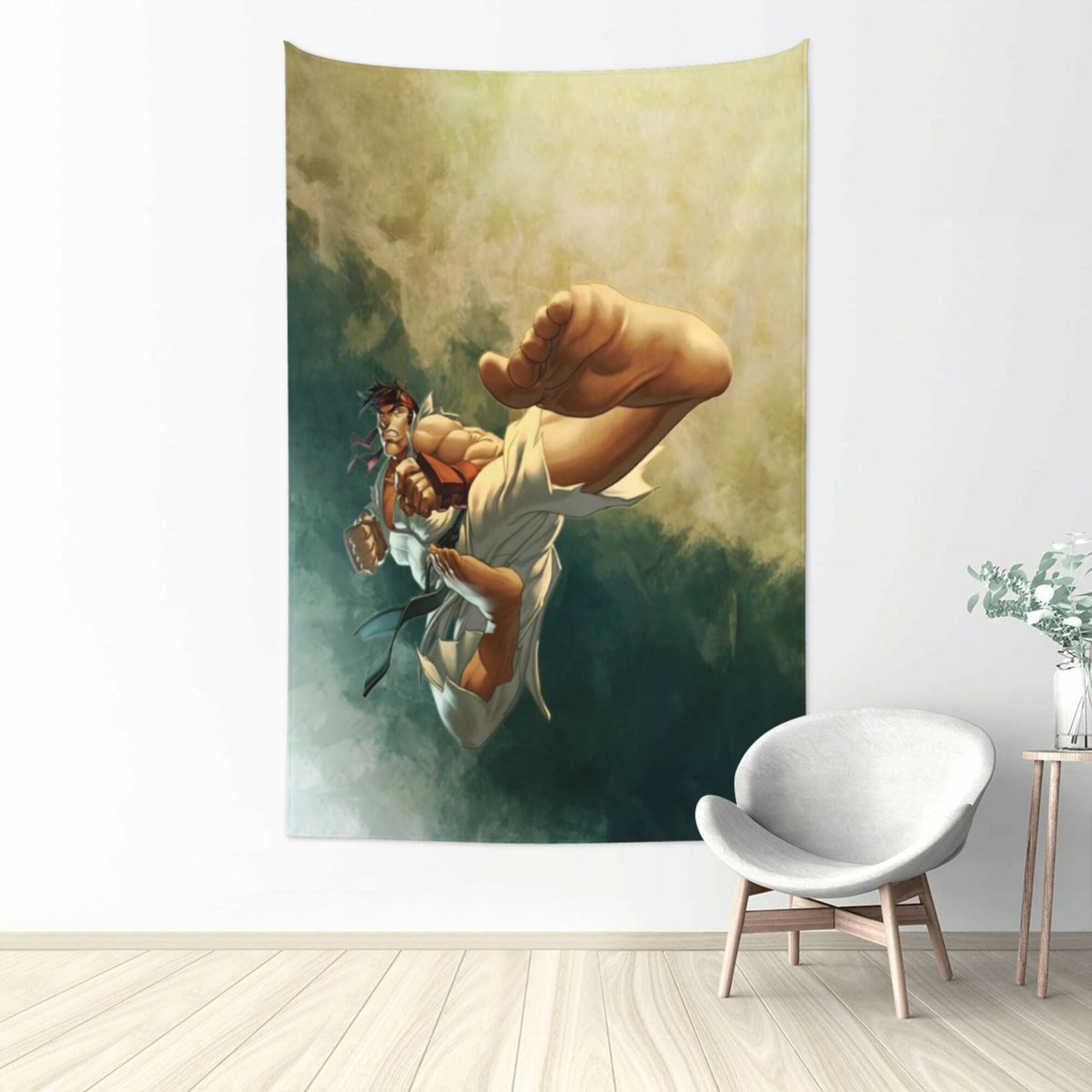 Street Fighter Tapestry Cartoon Print Wall Art Hanging Tapestry Anime ...