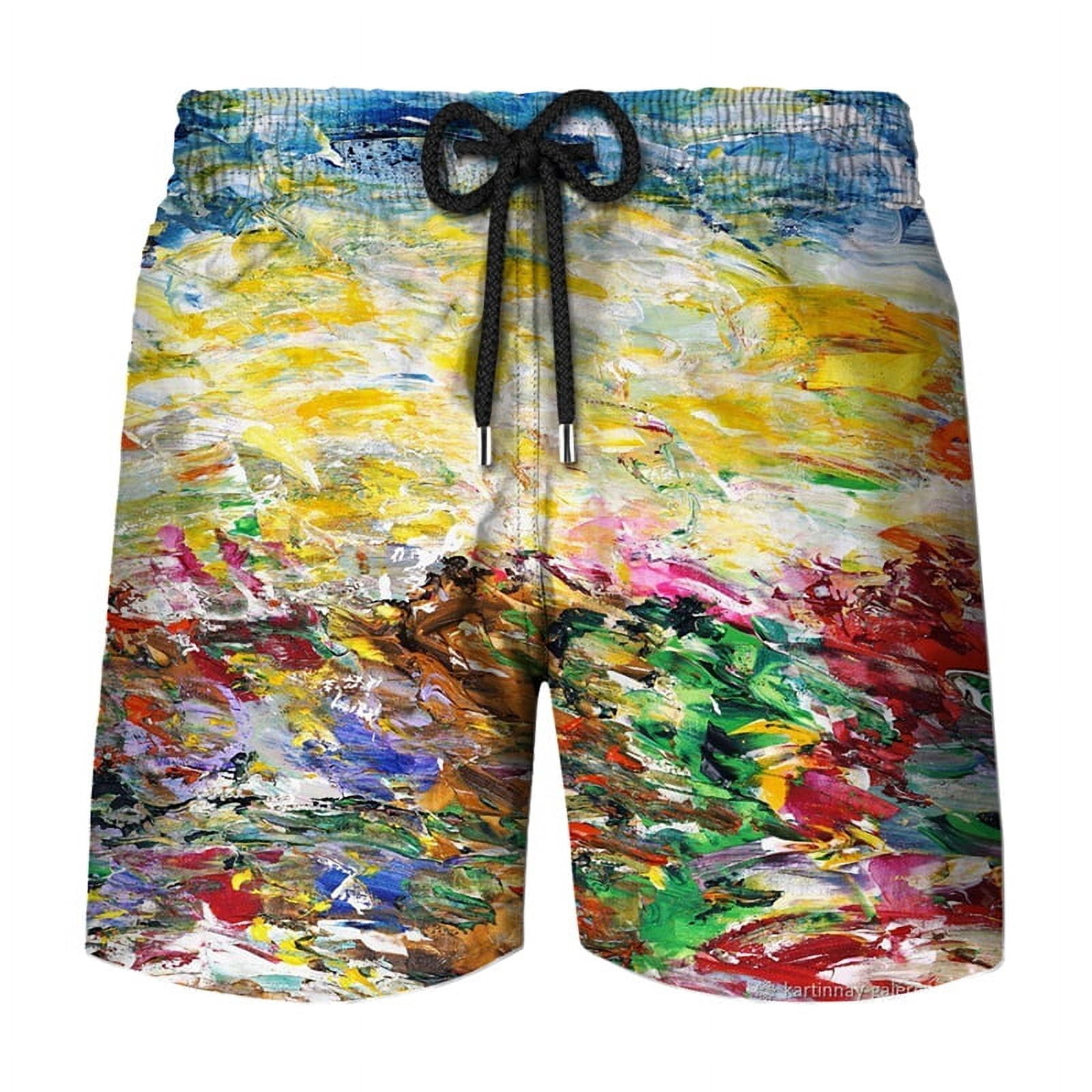 Street Graffiti Graphic Beach Shorts Men Sumemr Hawaii Surf Board ...