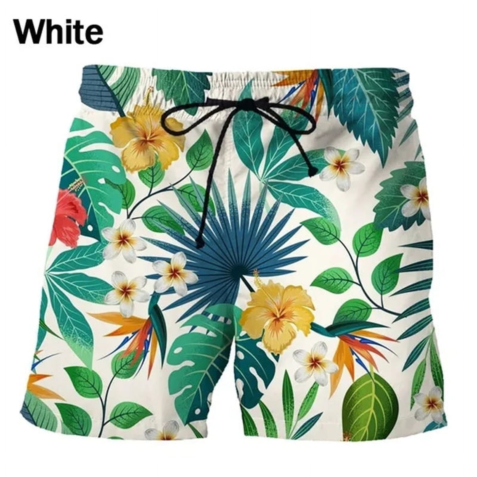 Street Hip Hop Shorts Flowers 3D Printed Shorts Swim Shorts Loose ...