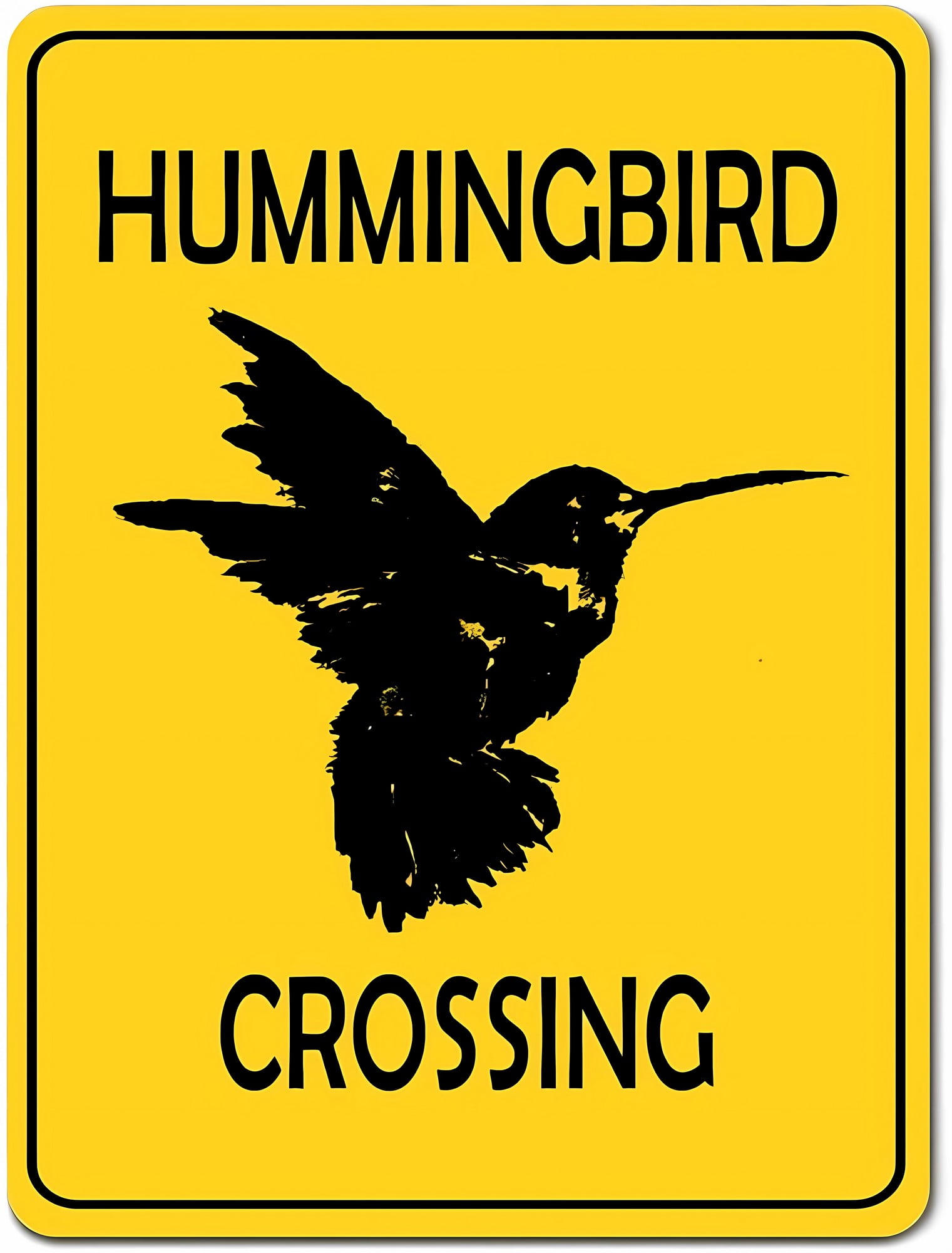Street Hummingbird Warning Sign, 8"x12" Funny Private Property Sign ...