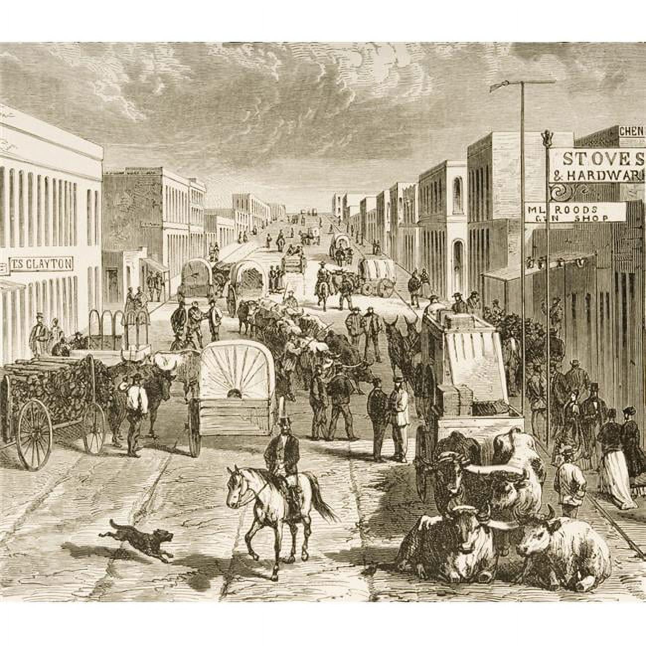 Street In Denver Colorado In 1870S From American Pictures Drawn with ...