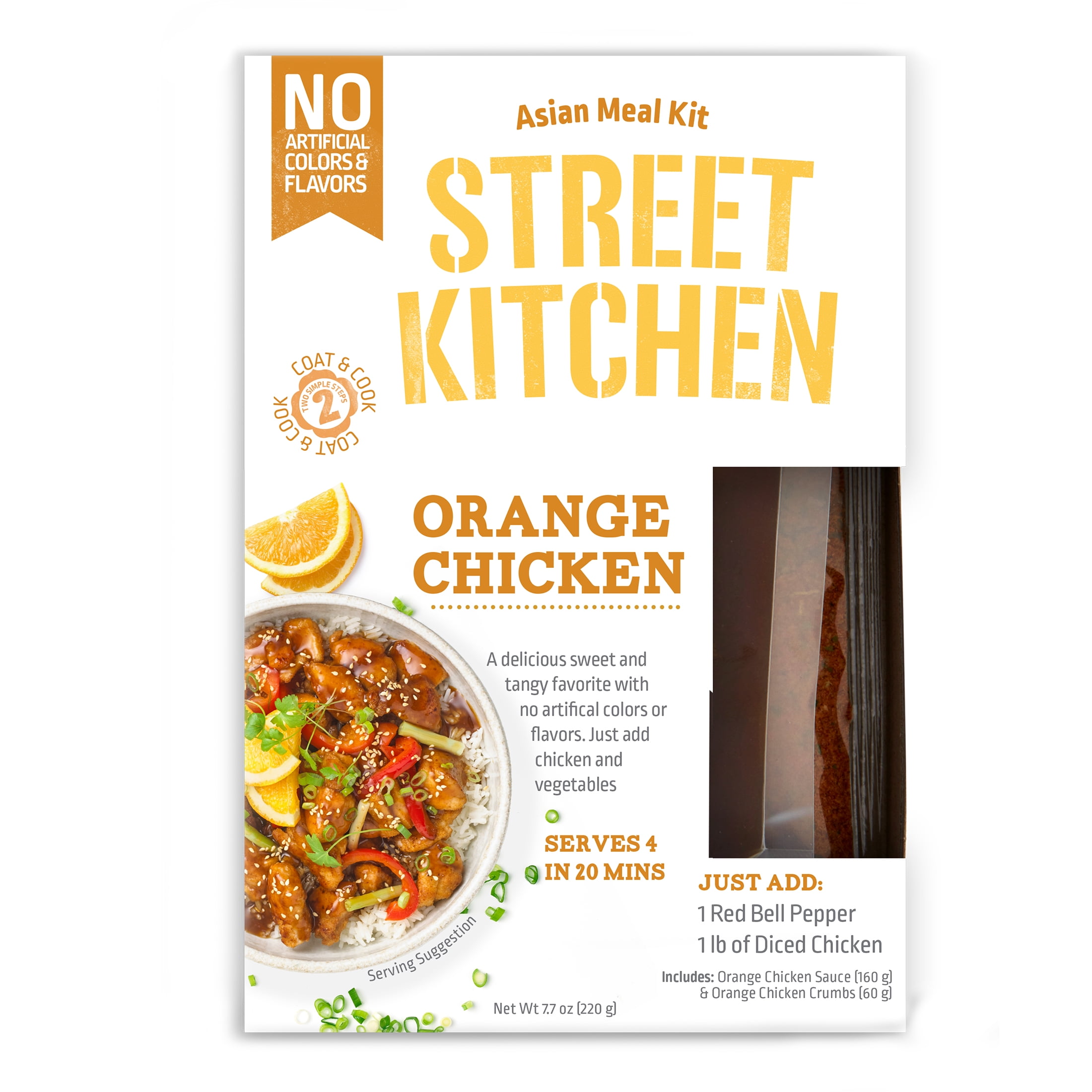 Street Kitchen Orange Chicken Asian Meal Kit, 7.7 oz. Shelf Stable ...