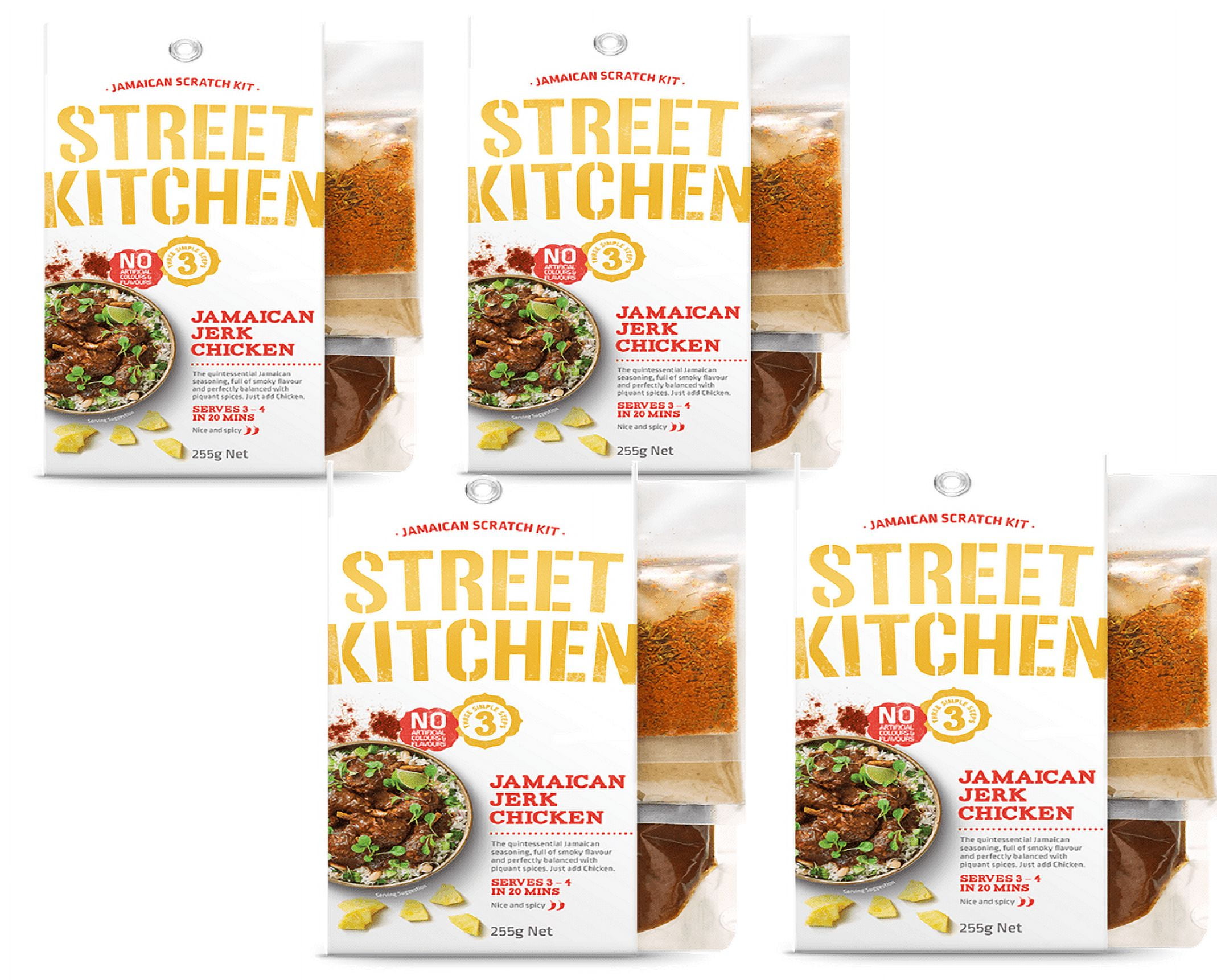 Street Kitchen Jamaican Jerk Chicken Kit, 4-Pack 9 oz. Package ...