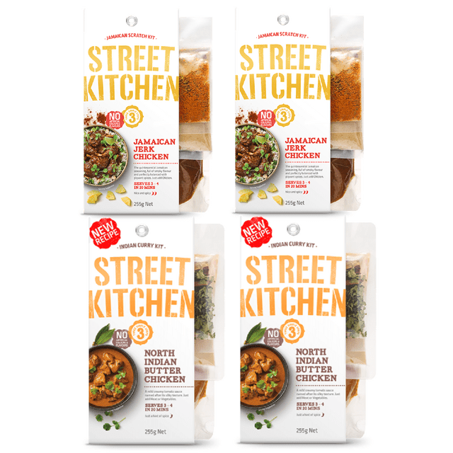 Street Kitchen Jamaican Jerk & Indian Butter Chicken Seasoning Kit ...