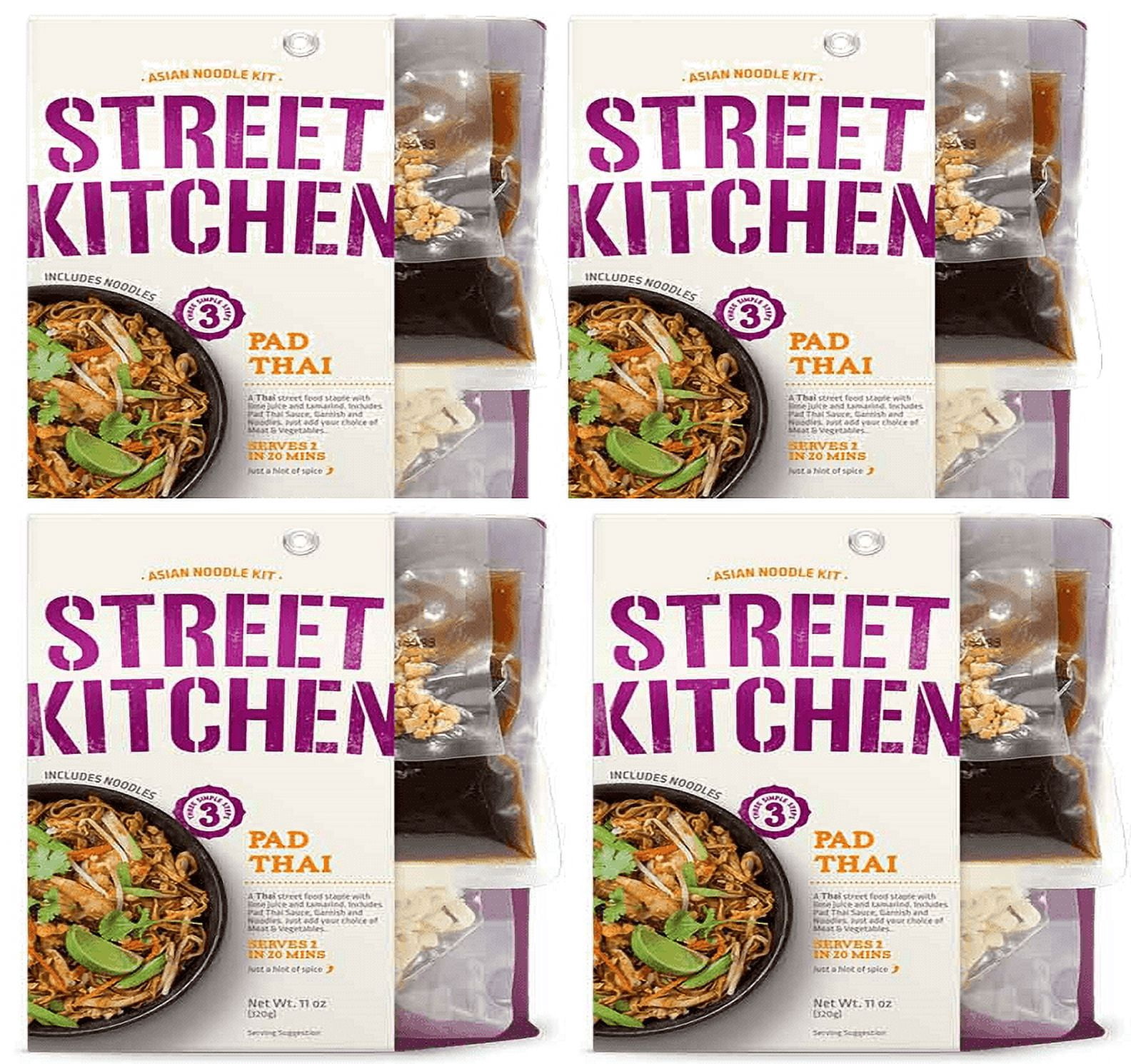 Street Kitchen Traditional Pad Thai Noodle Kit, 4-Pack 11 oz. Package ...