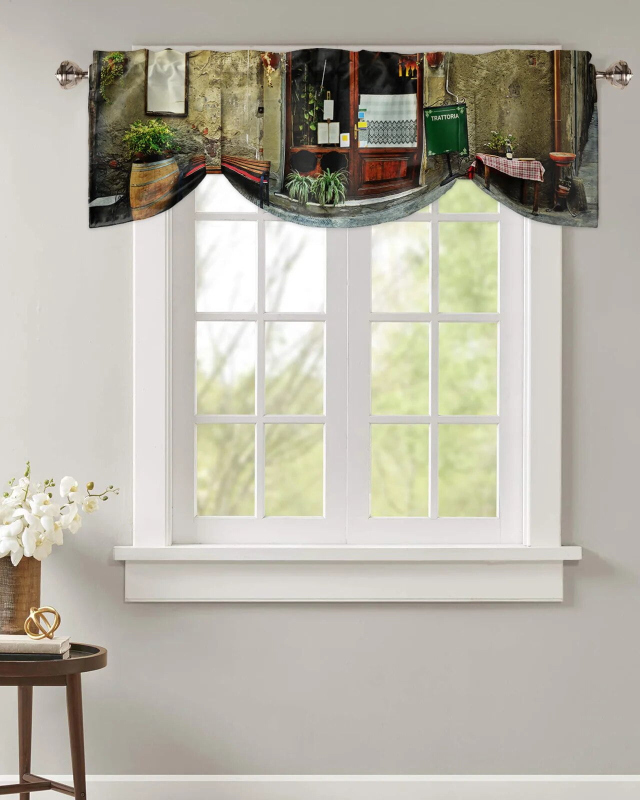 Street Lamp Billboard Stool Window Curtain Bedroom Roman Curtain ...