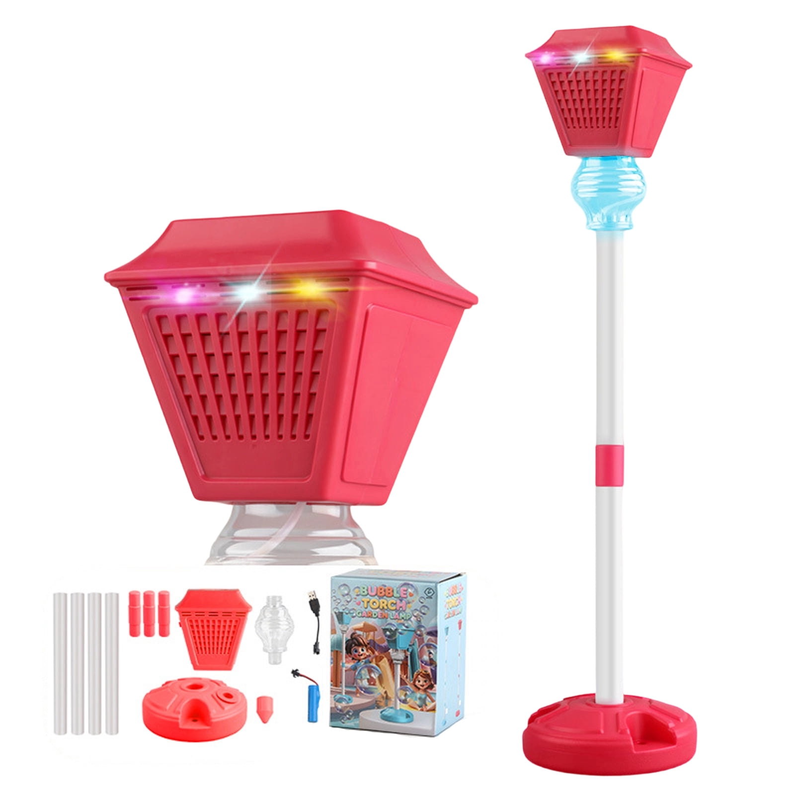 Street Lamp Design Bubble Machine with Sound and Light Fun Electric ...
