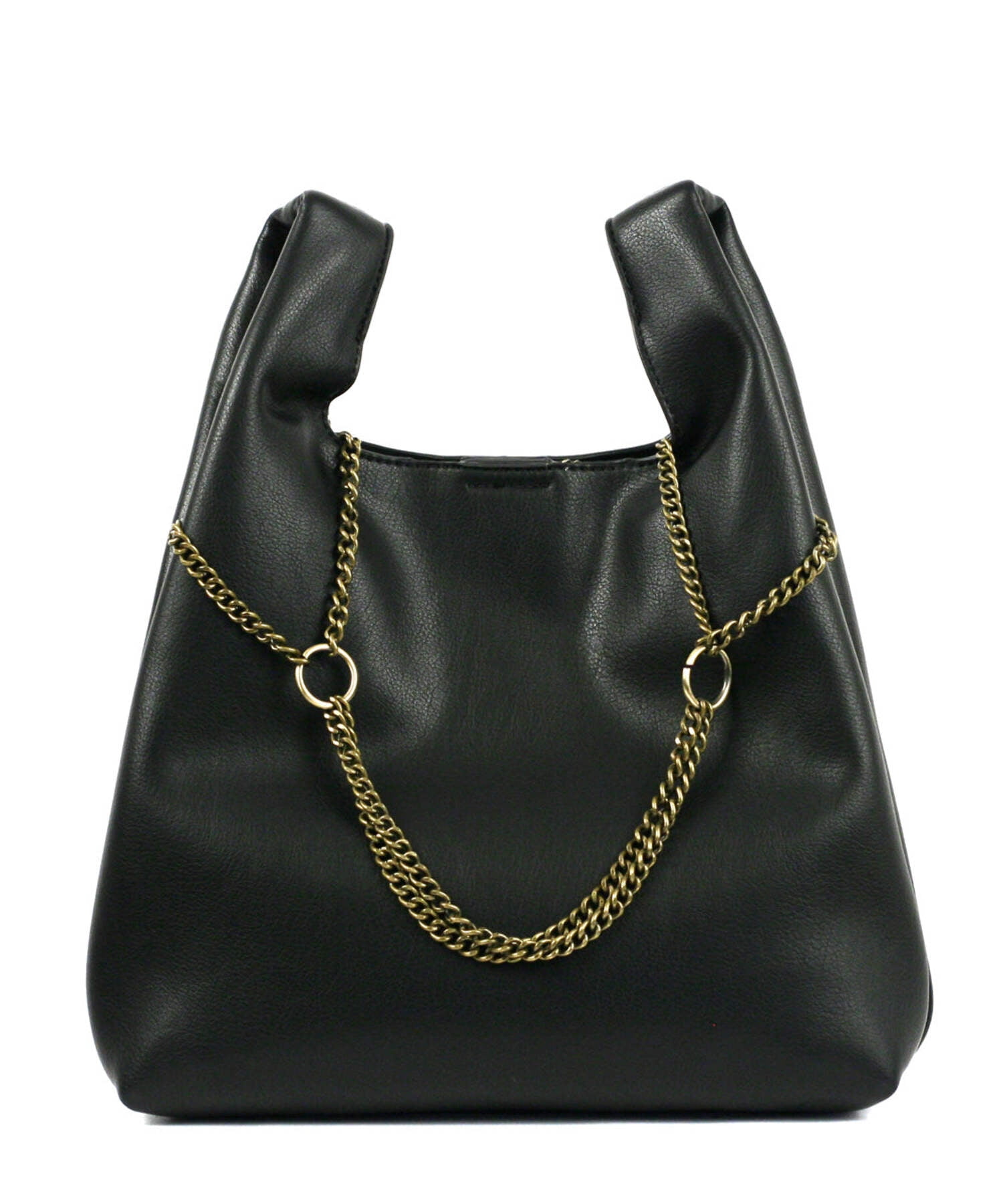 Street Level Tote with Chain Detail, Black - Walmart.com
