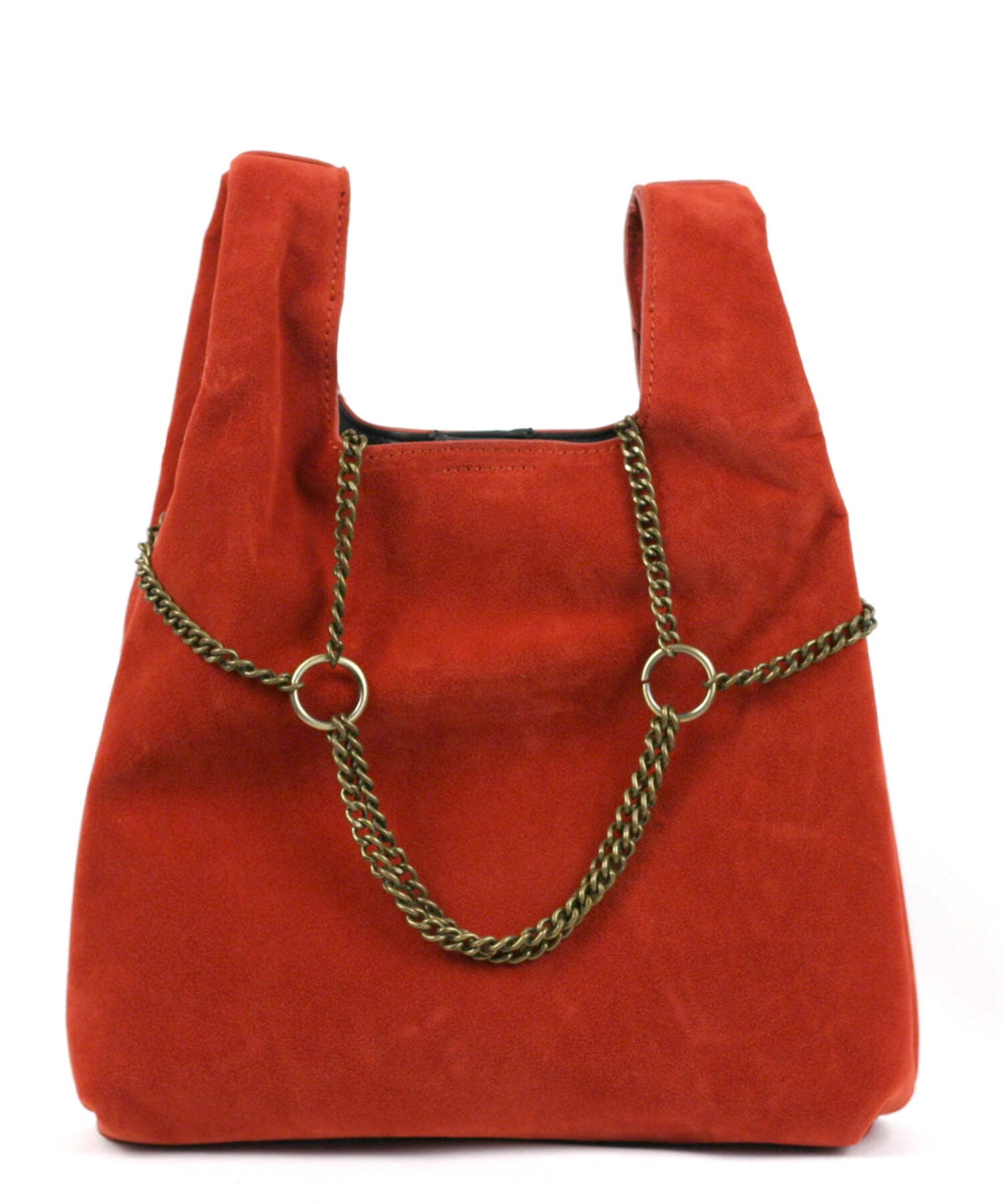 Street Level Tote with Chain Detail, Red - Walmart.com