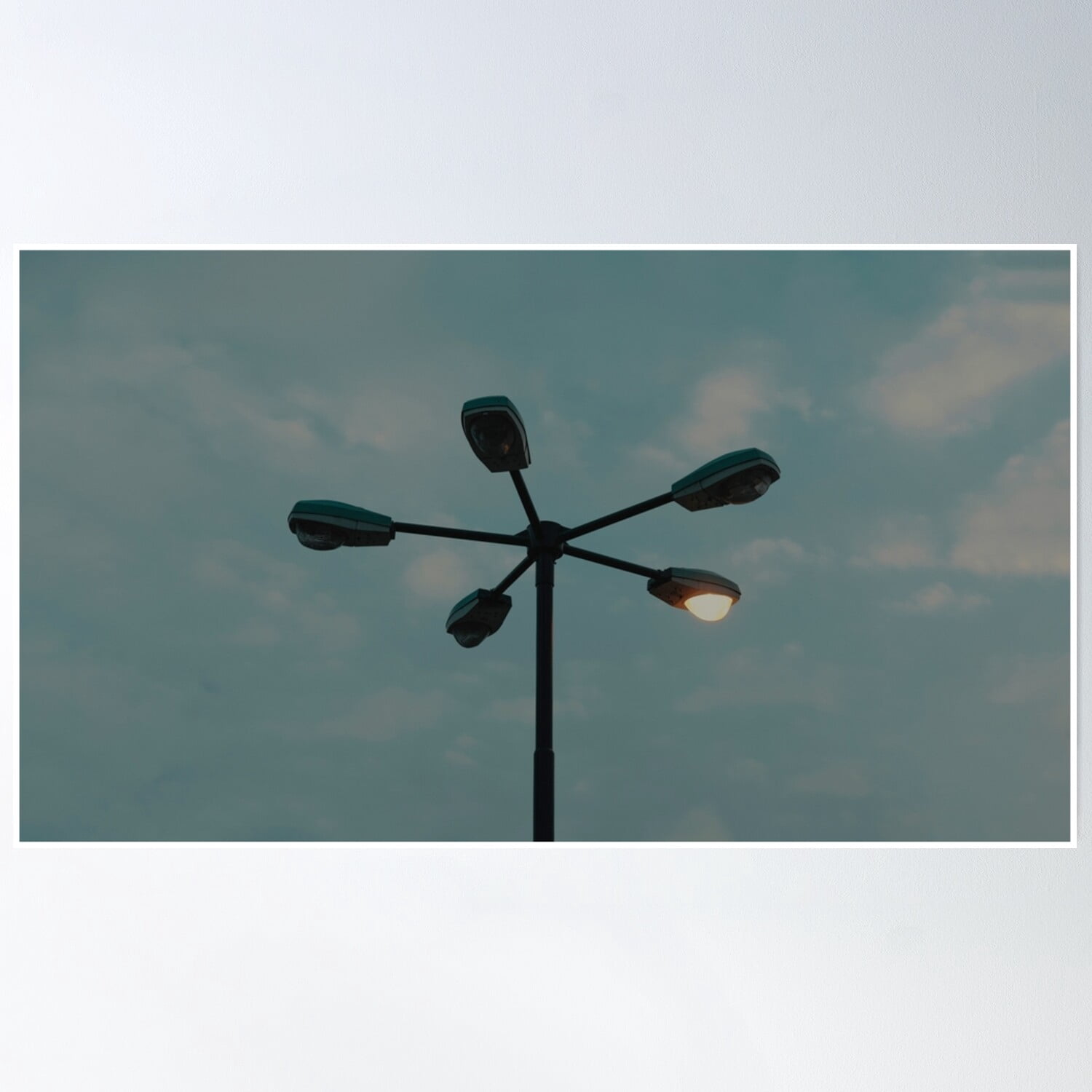 Street Light In A Rainy Day Poster Wall Art, Modern Wall Decor, 12x18 ...