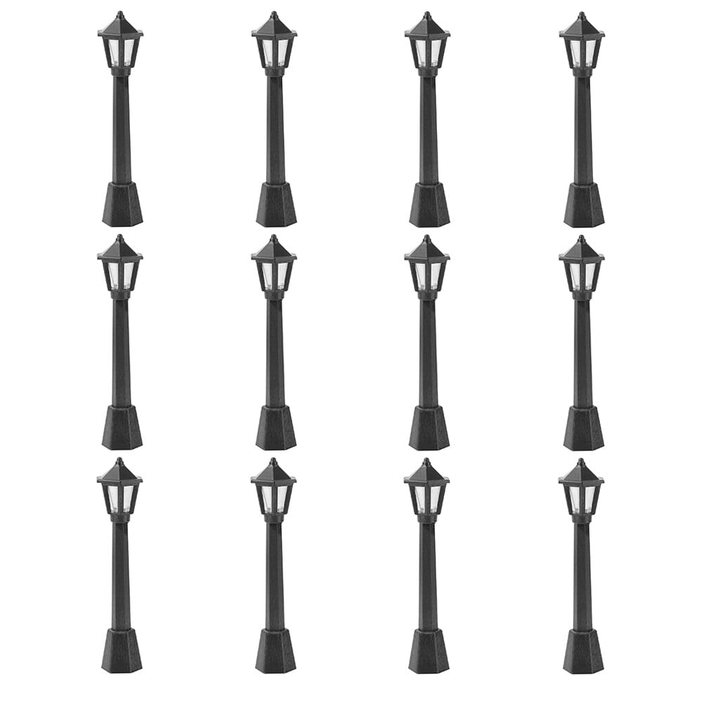 Street Light Models, 12pcs Miniature Street Lamp Post Accessories ...