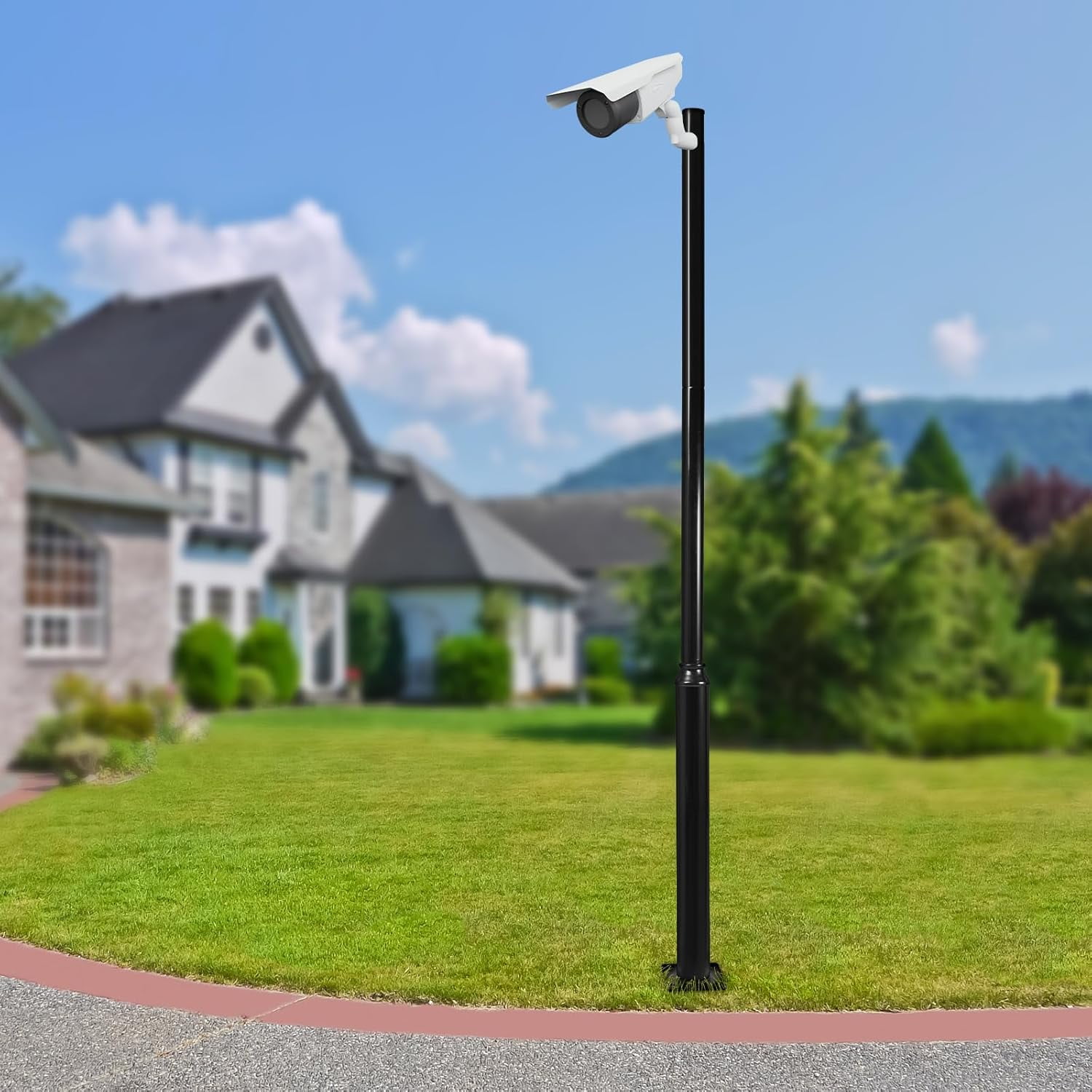 Street Light Pole 10Ft, Heavy Duty Metal Solar Lamp Posts, Outdoor ...
