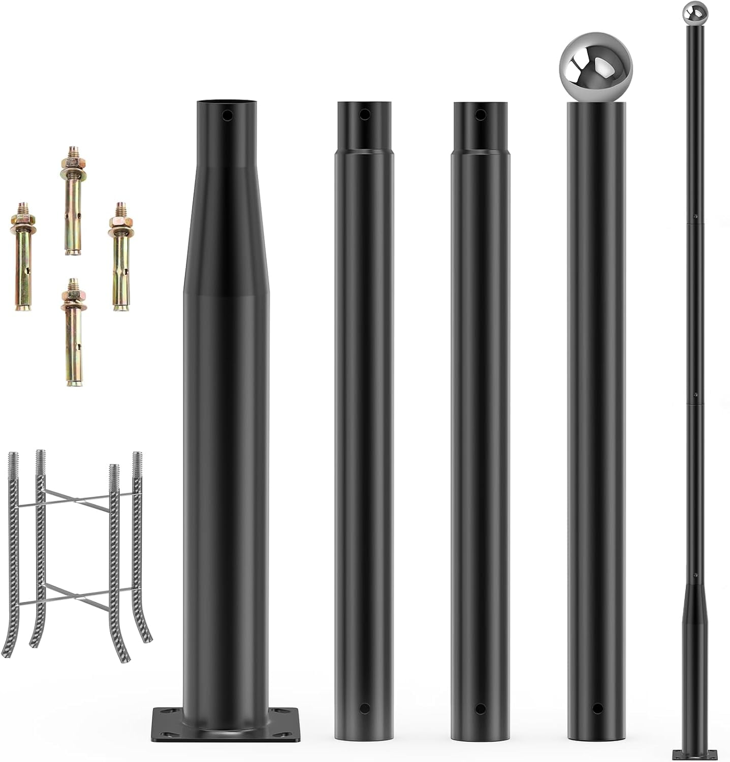 Street Light Pole 10Ft Tall, Street Lamp Post for Outdoor Lighting ...