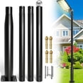 Street Light Pole 20Ft Tall-Outdoor Adjustable Metal Street Lamp Post ...