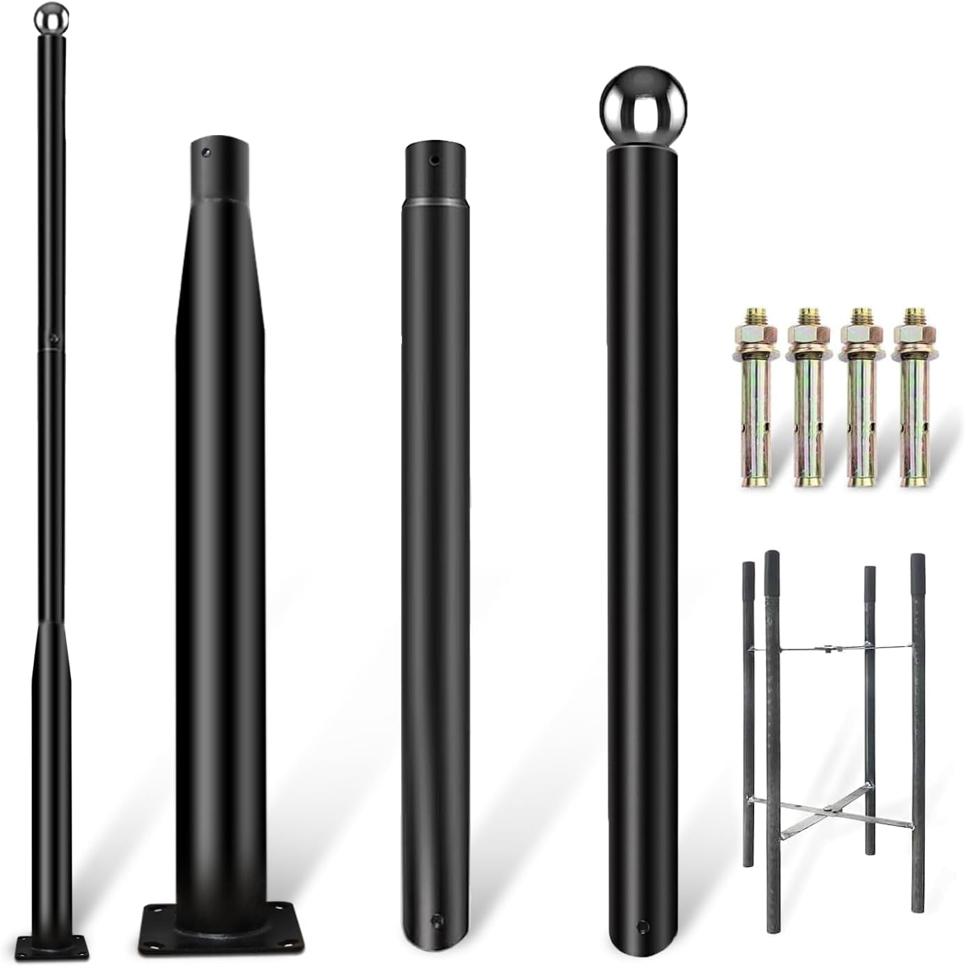 Street Light Pole 20ft Tall - Outdoor Solar Split Street Lamp Post ...